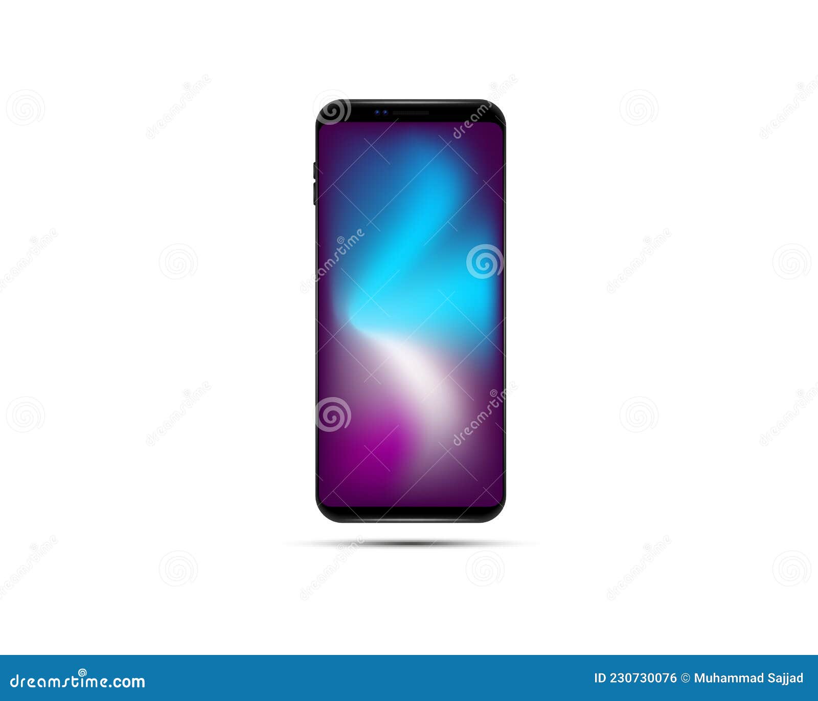 Vector Realistic Android Mobile Phone Latest Model Illustration Stock ...