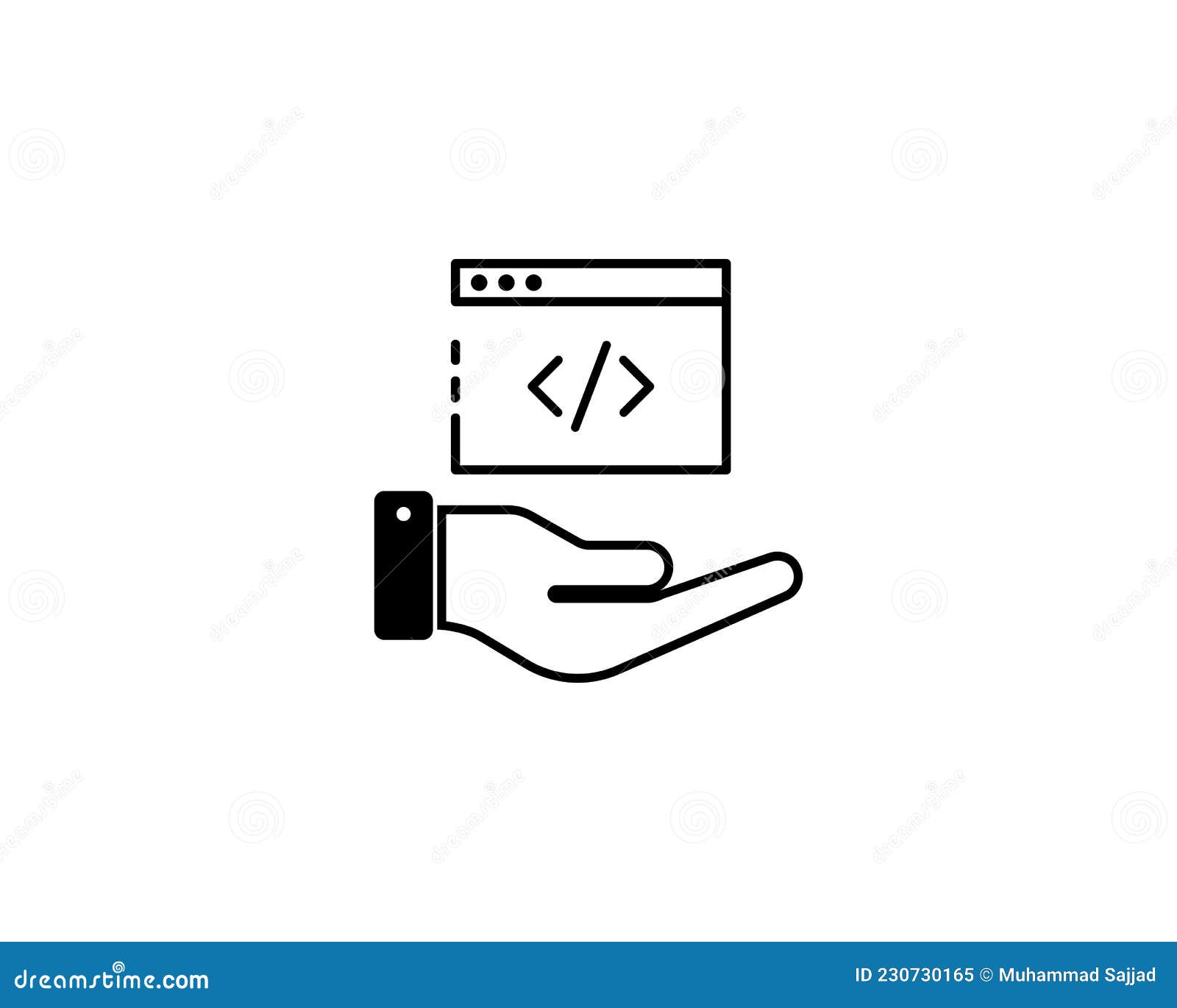Web Template Code Coding Template Website Code Icon Stock Illustration ...