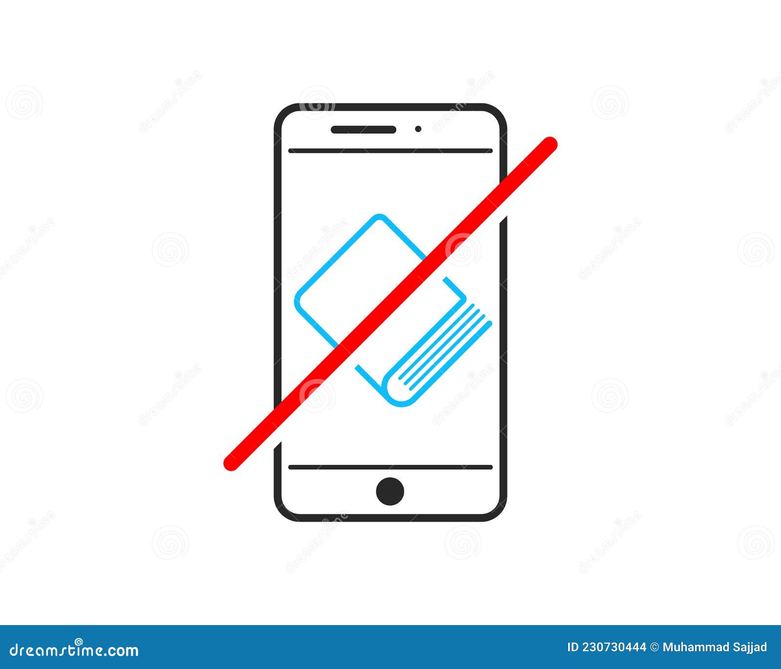 Vector No Notepad Memo Block Writing Pad with Mobile Paper Board Paper ...