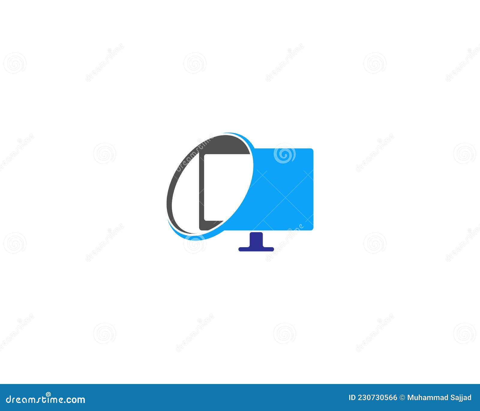 Vector LCD Icon - Display Icon - TV Mock-up Illustration Stock ...