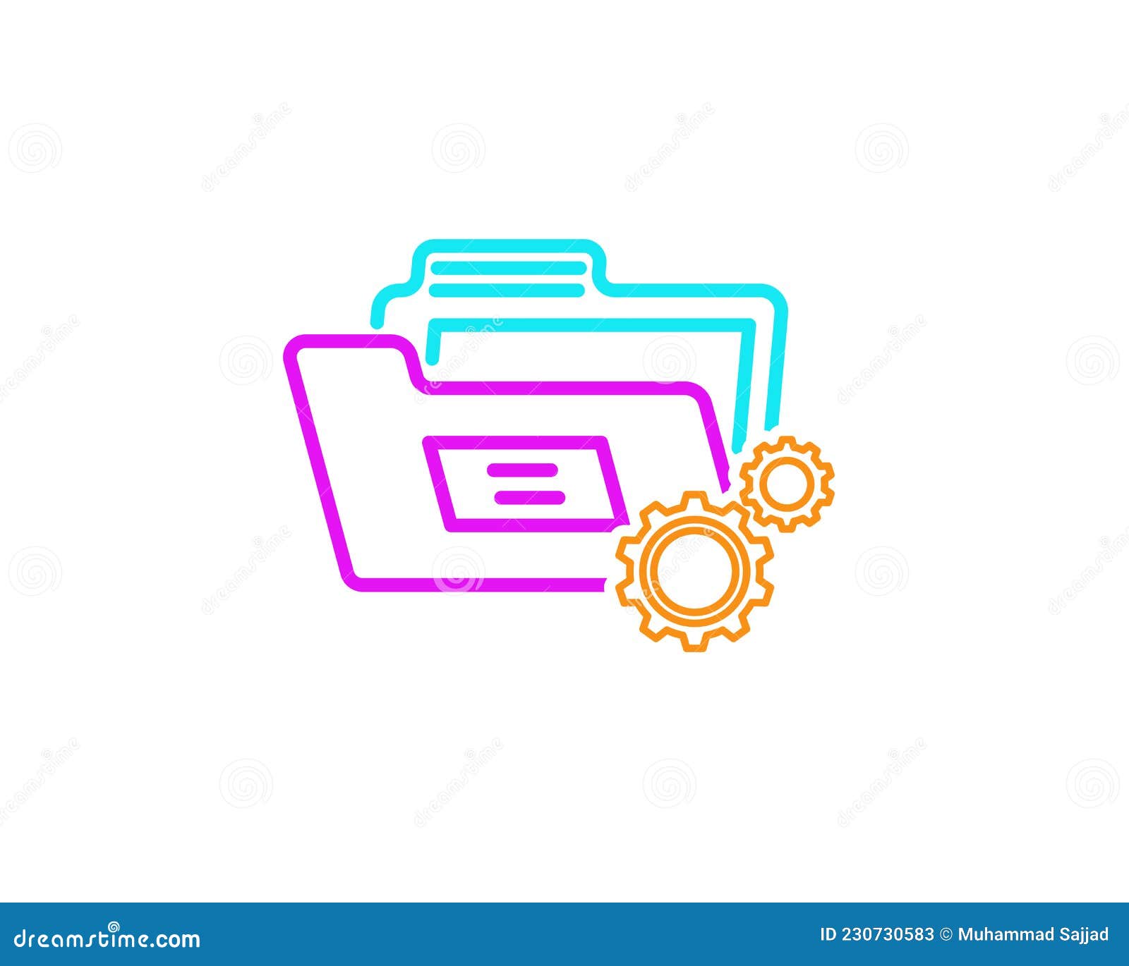 Folder Icon -Vector Computer Folder Logo Stock Illustration ...