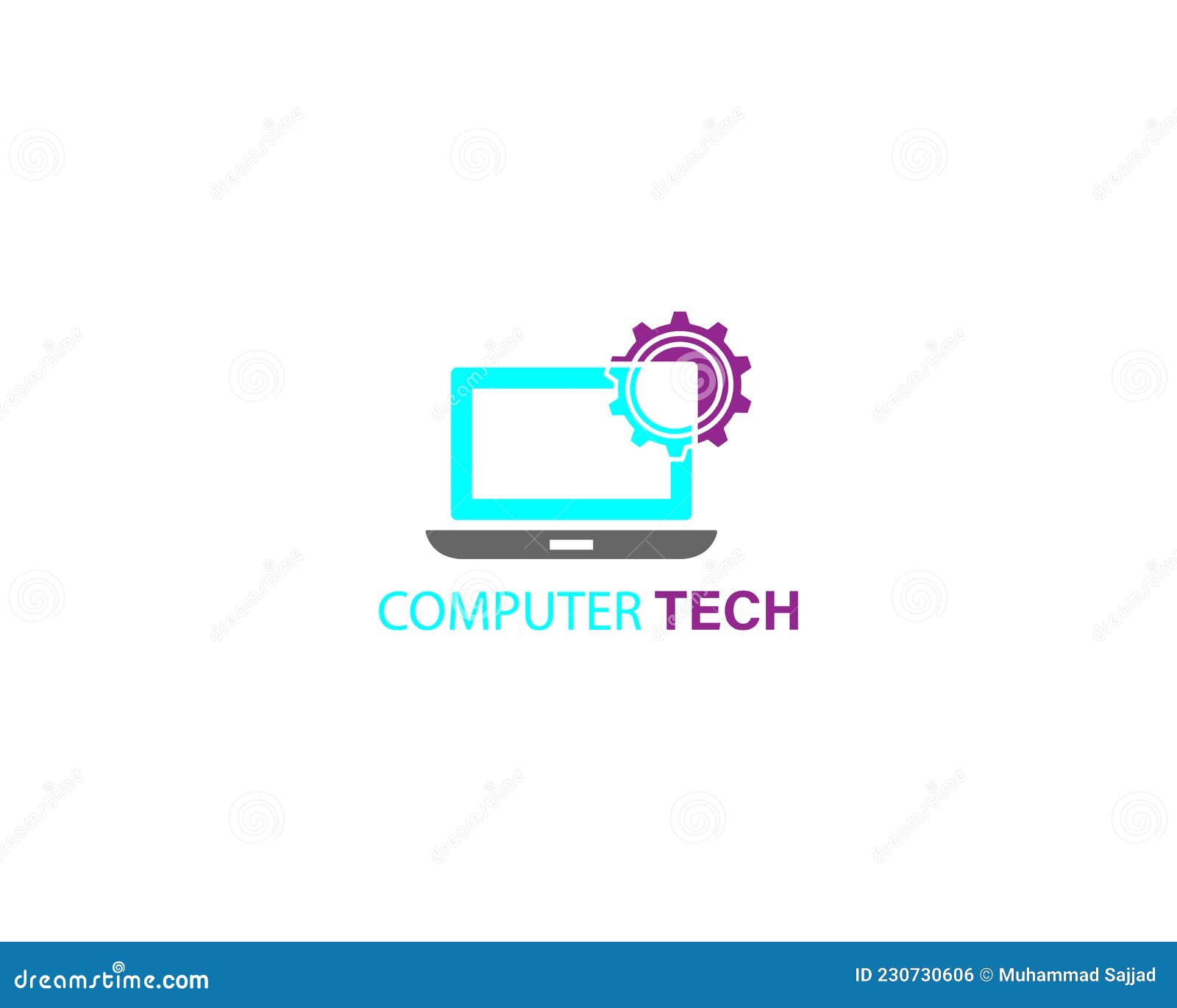 Laptop Front View Logo Template Stock Illustration - Illustration of ...