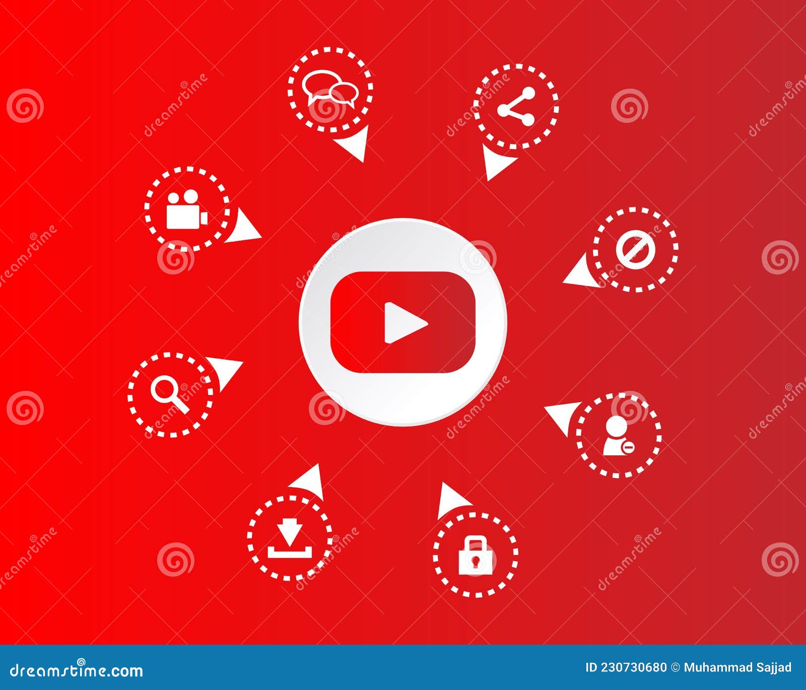 Web Youtube Application Functionality Template Editorial Image ...