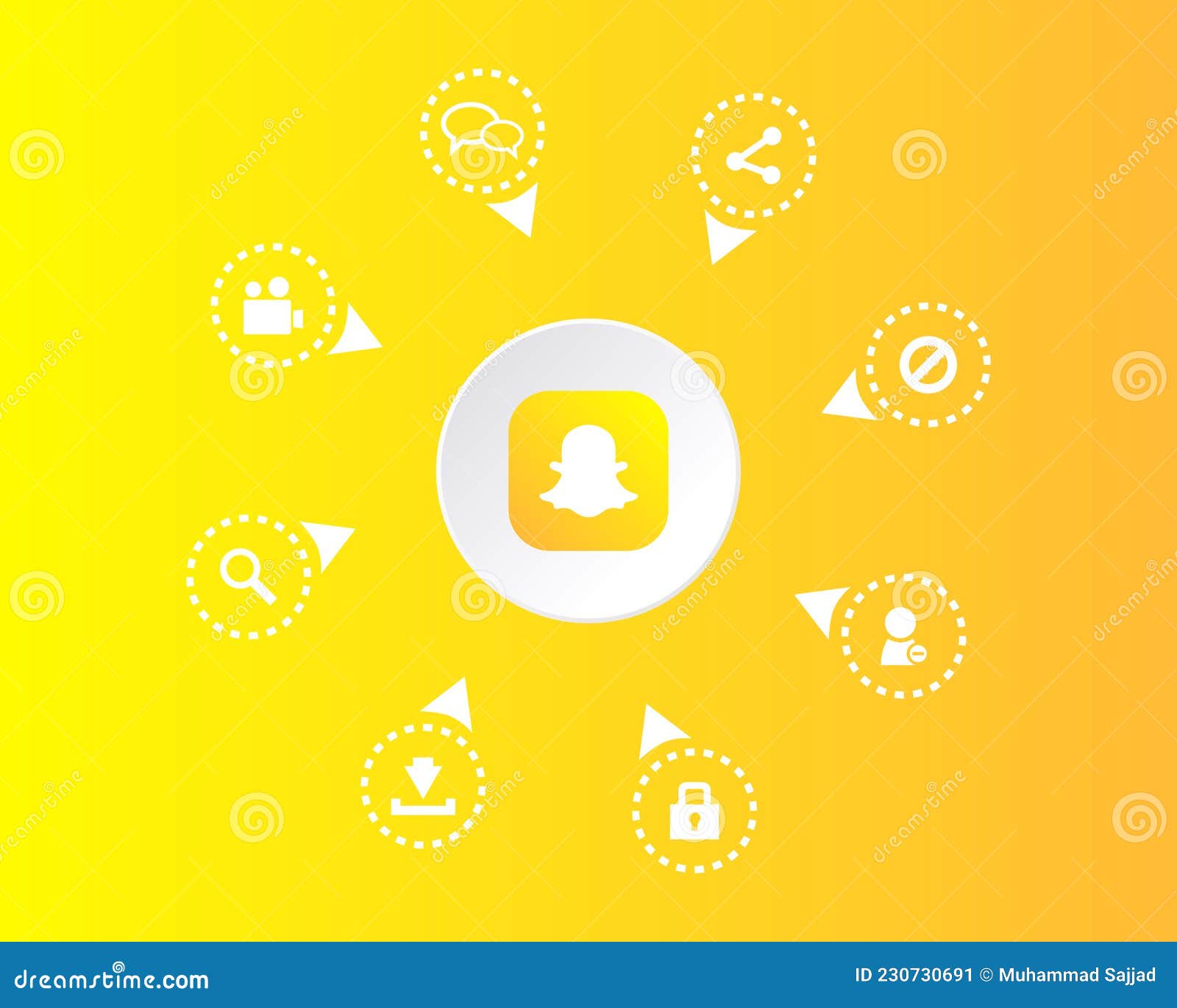 Web Snapchat Application Functionality Template Editorial Photo ...