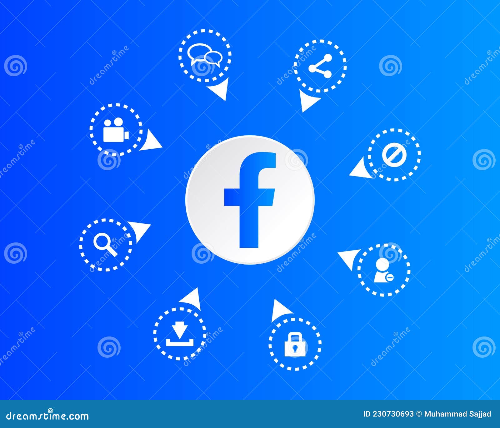 Web Facebook Application Functionality Template Editorial Stock Photo ...
