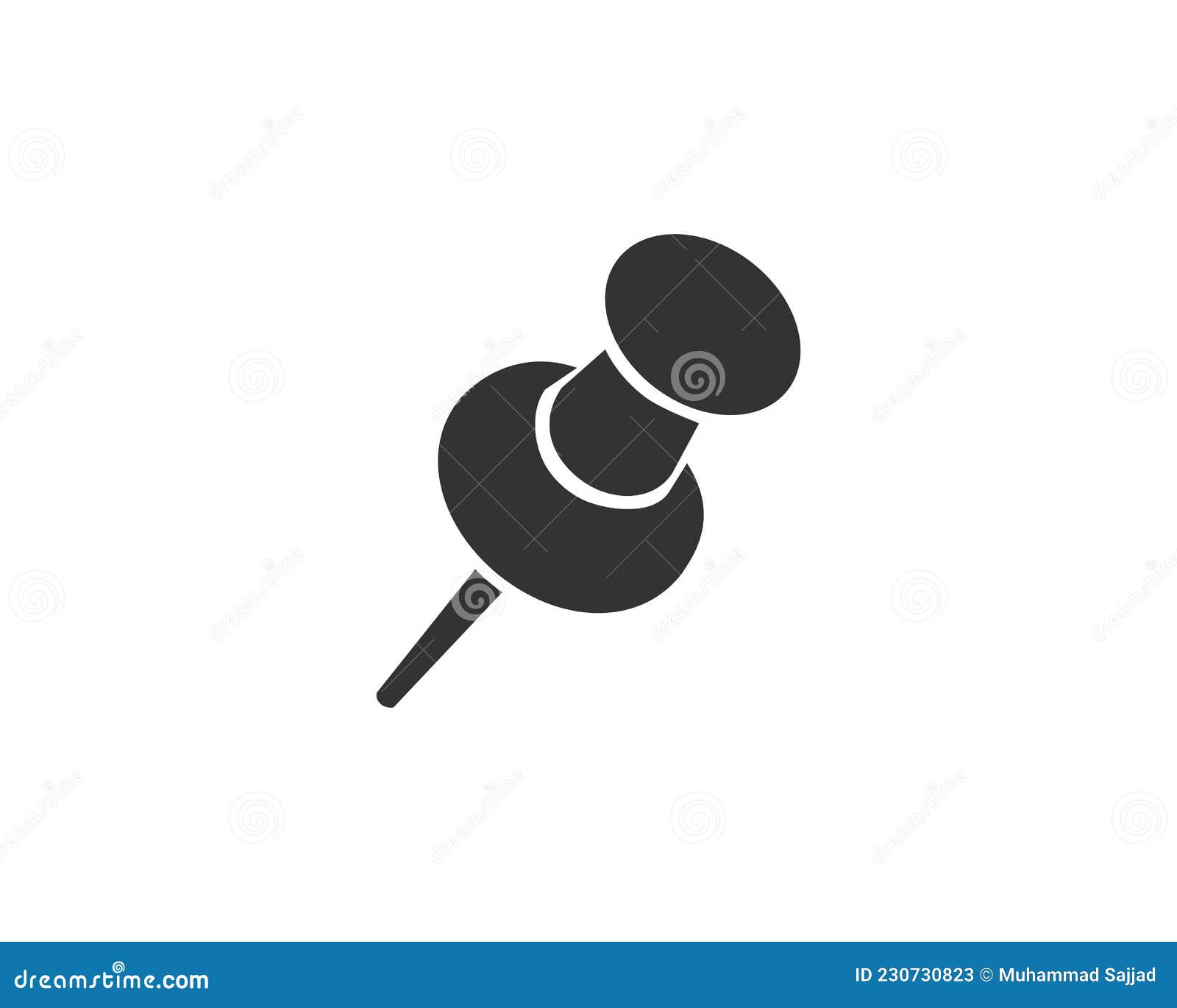 Isolated Push Pin Icon Symbol Sign Design Vector Stock Illustration ...