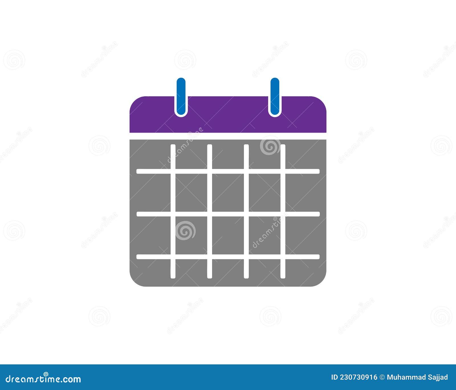 Calender December Month Icon, Flat Calender Symbol Stock Illustration ...