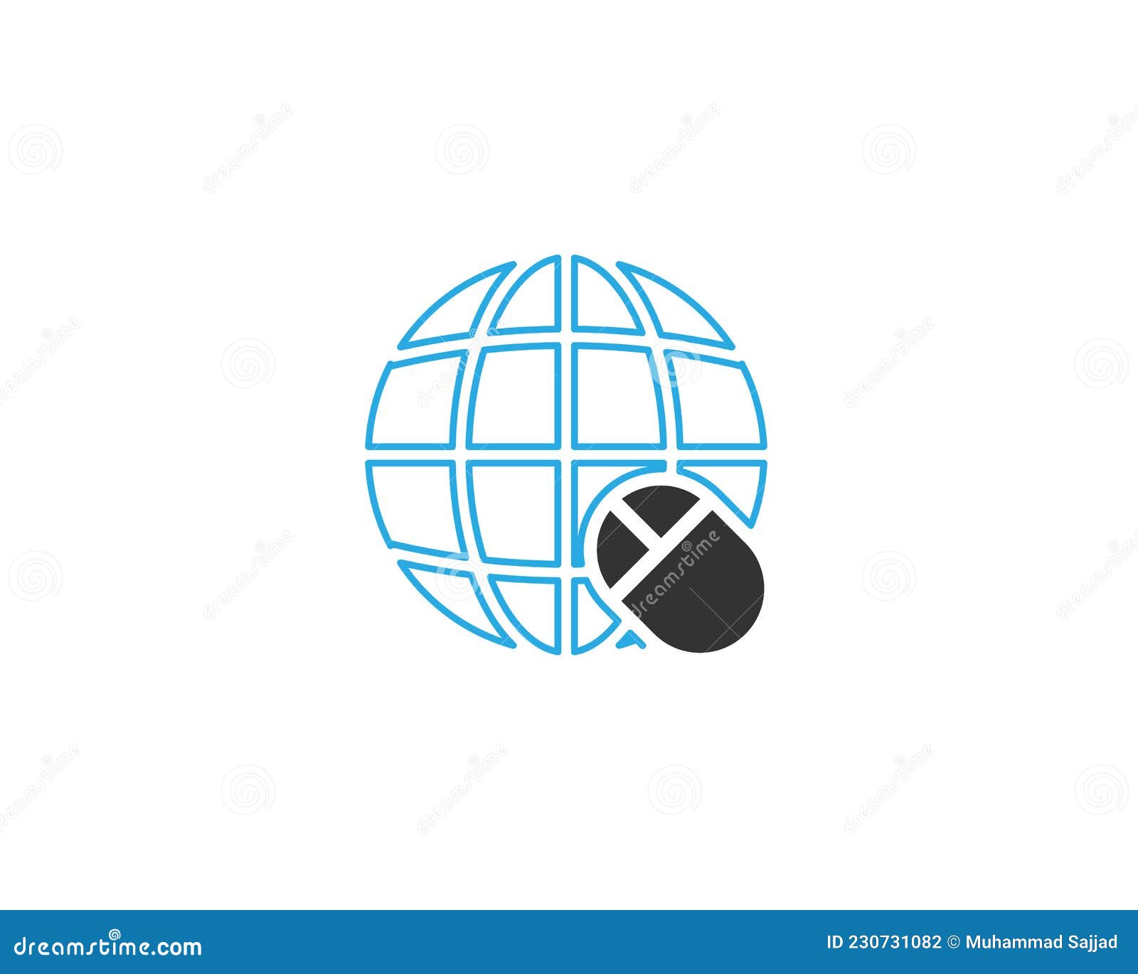 Vector Internet Connection Icon Internet Access with Mouse Symbol ...