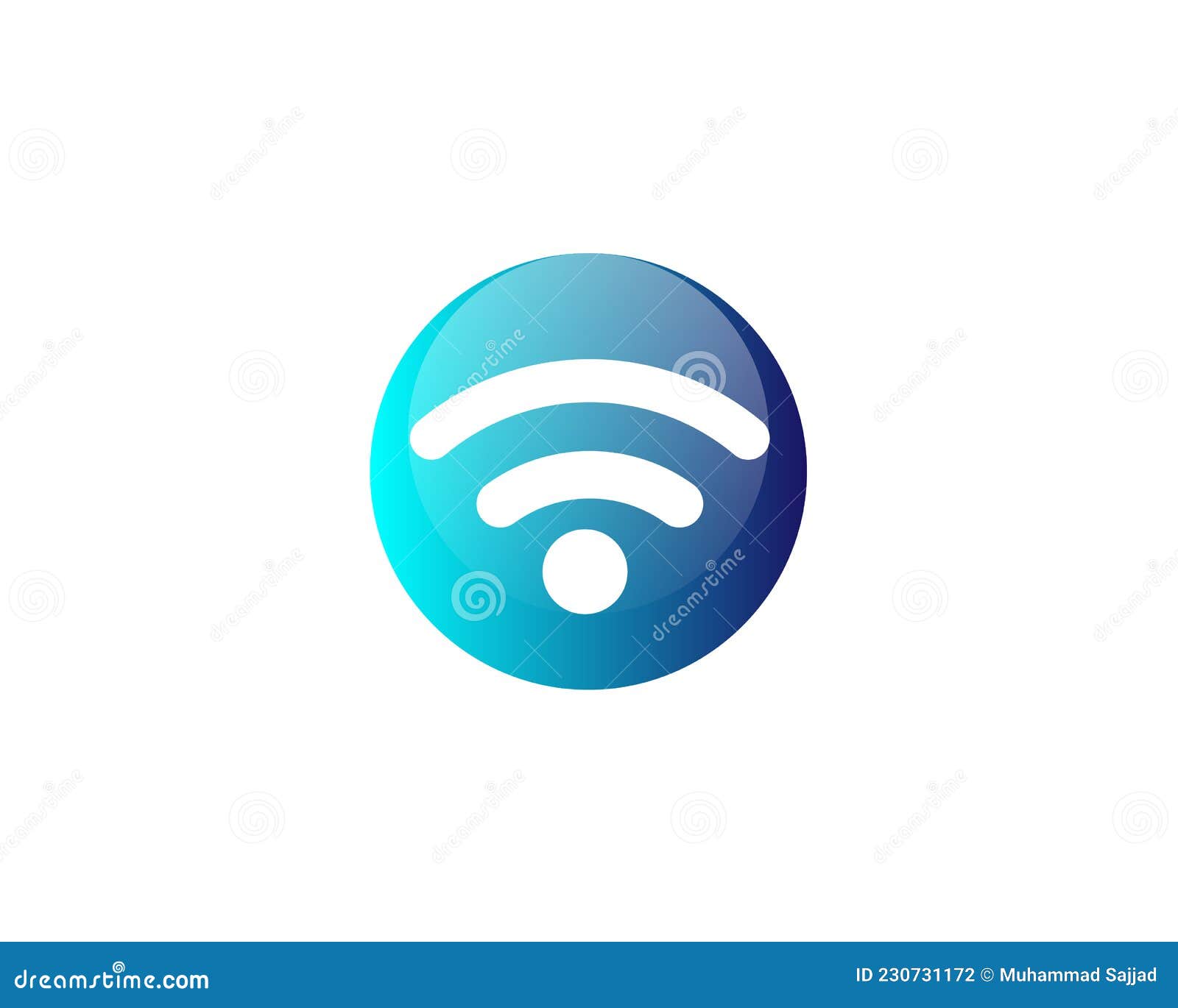 Vector 3D Wifi Wireless Connection Logo Wifi Icon Wifi Sign Editorial ...