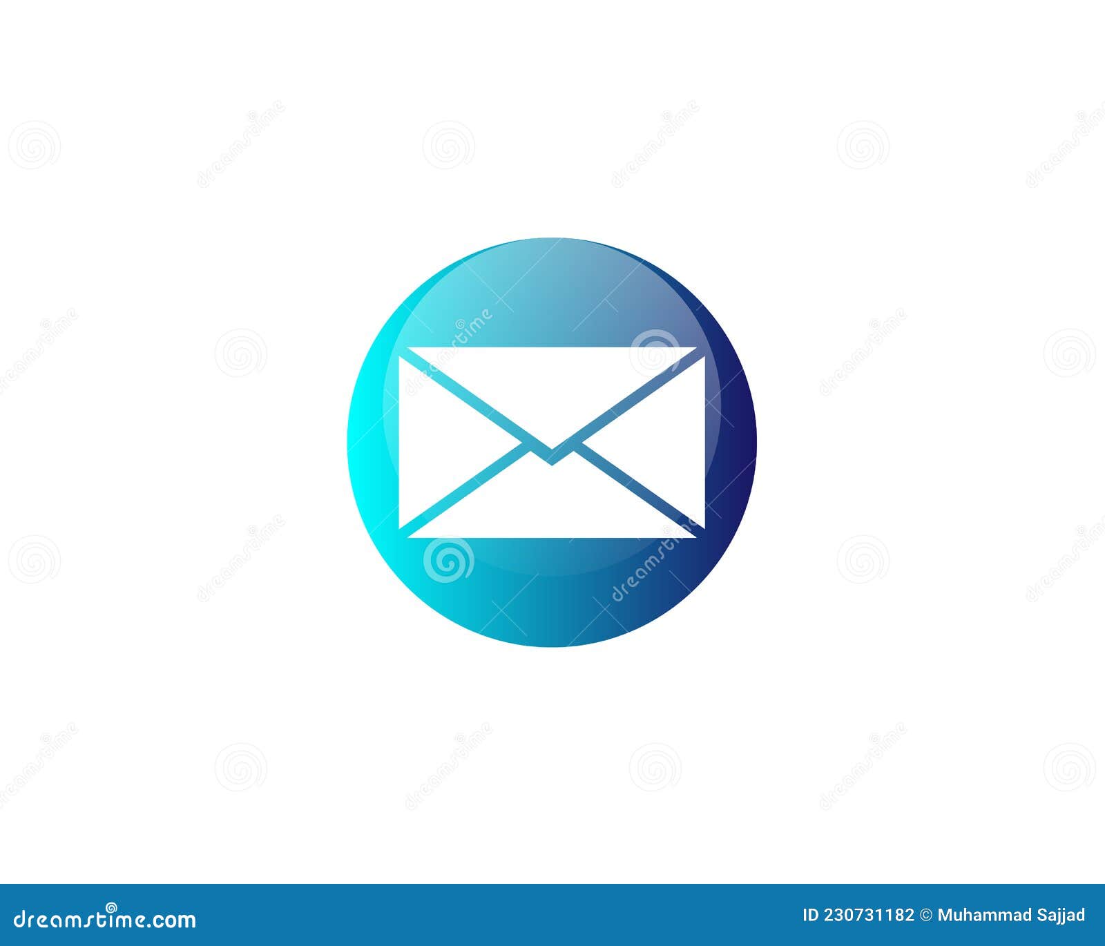 Vector Flat Mail Message Contact Symbol Envelope Template Email Icon ...