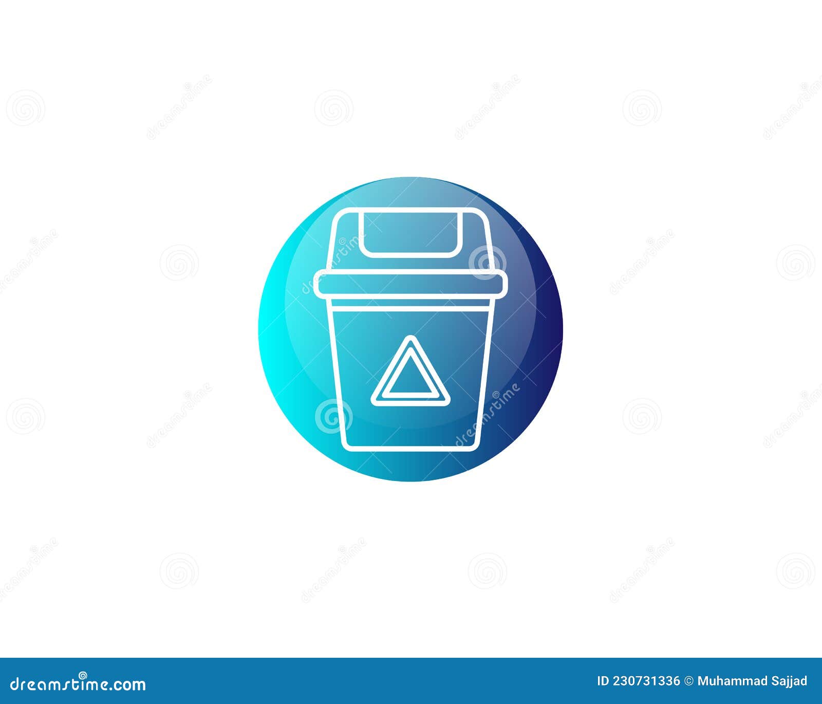 Creative Vector Dustbin Icon Recycle Bin Symbol Trash Sign Stock ...