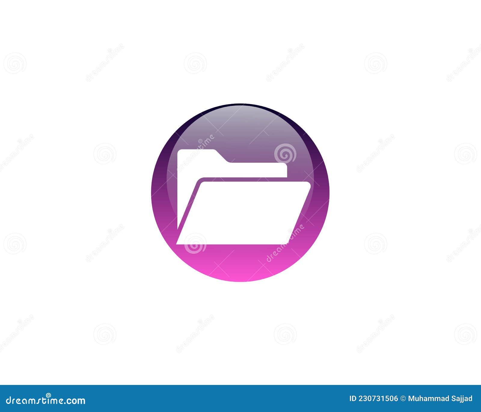 Folder Icon -Vector Computer Folder Logo Stock Illustration ...