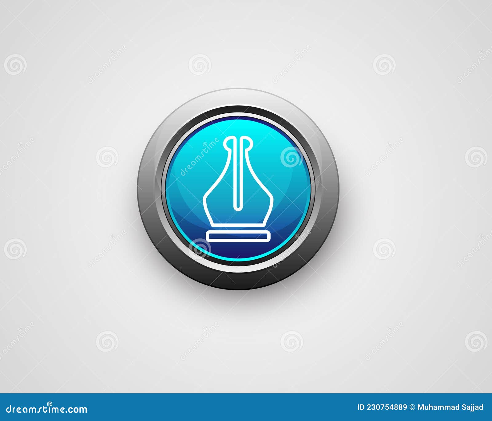 Pen Icon Fountain Pen Head Sign Button Vector File Stock Illustration ...