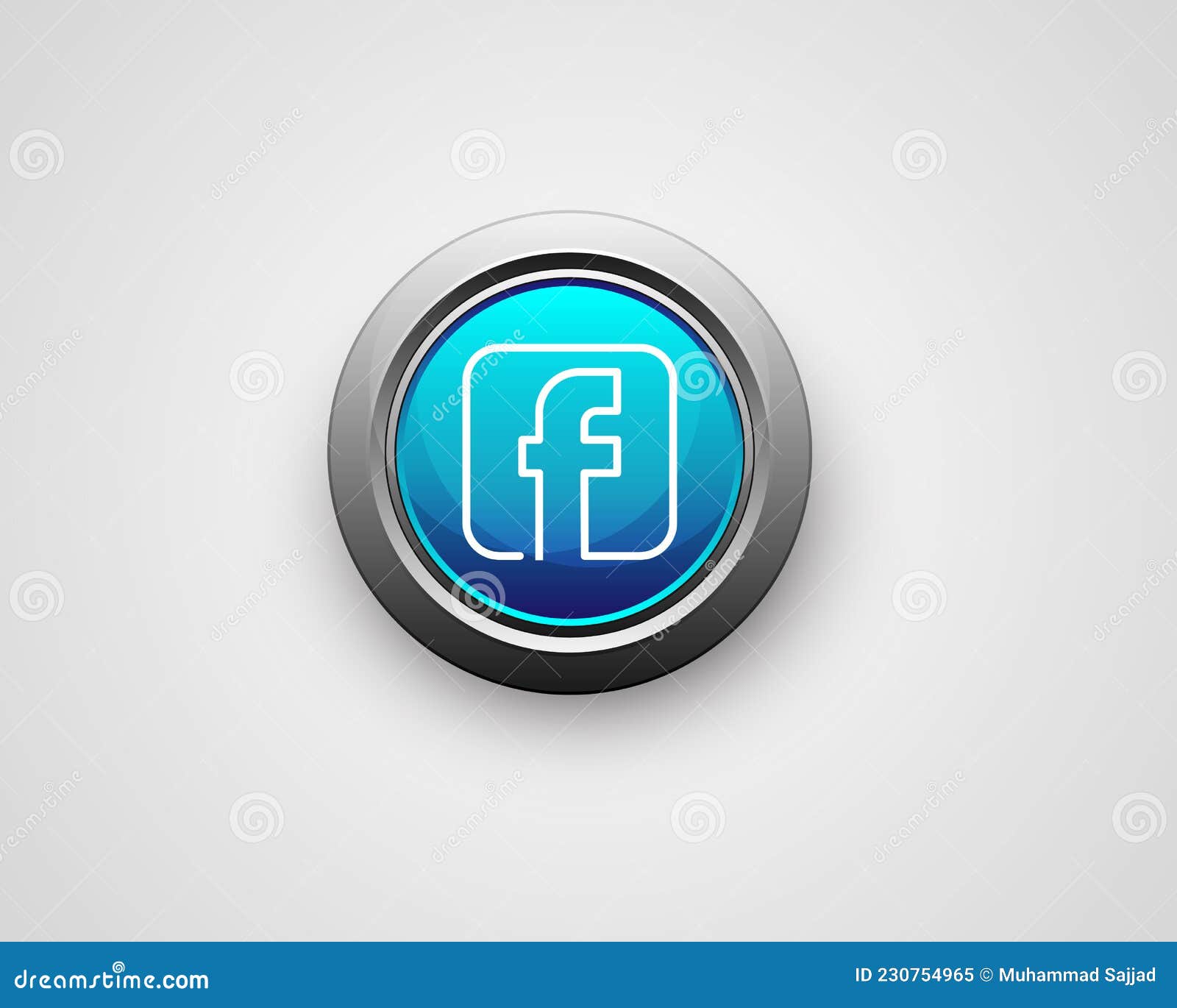 Facebook Social Media Icon Logo with Shadow Editorial Image ...