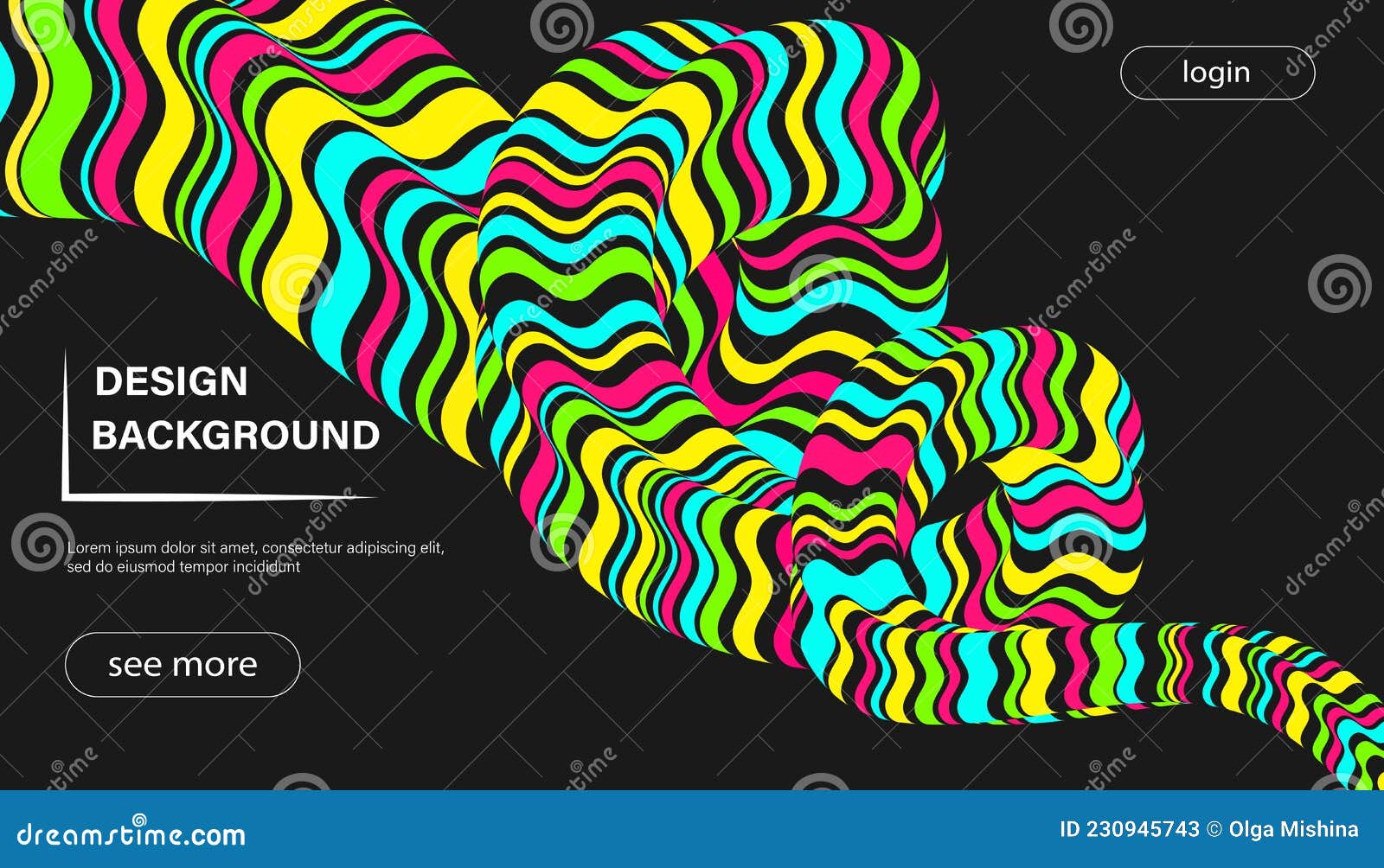 Modern Abstract Background. 3d Cubic Wave Design. Texture of Colored ...