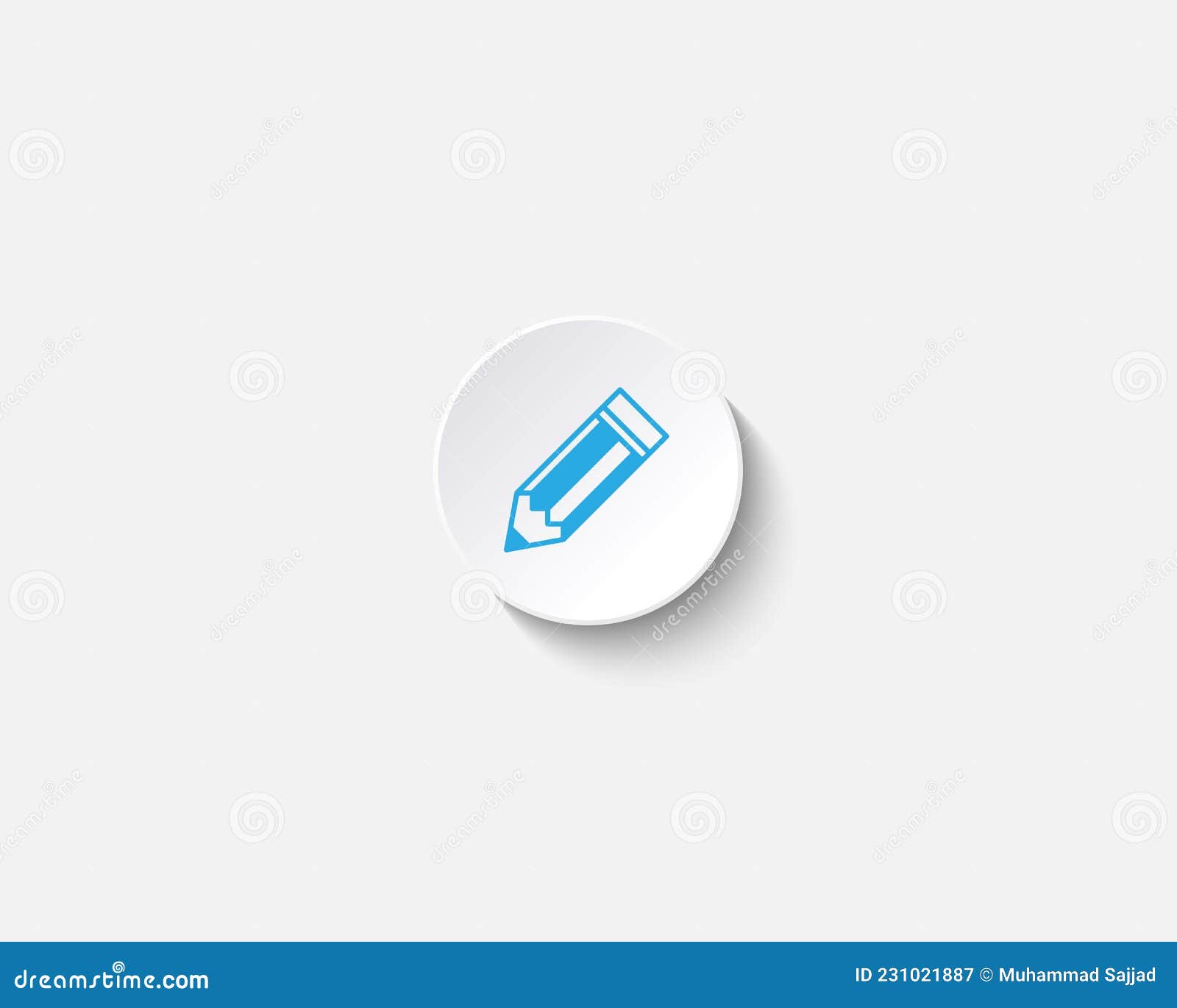 Creative Vector Pencil Icon Template - Pen Symbol - Writing Pencil Sign ...