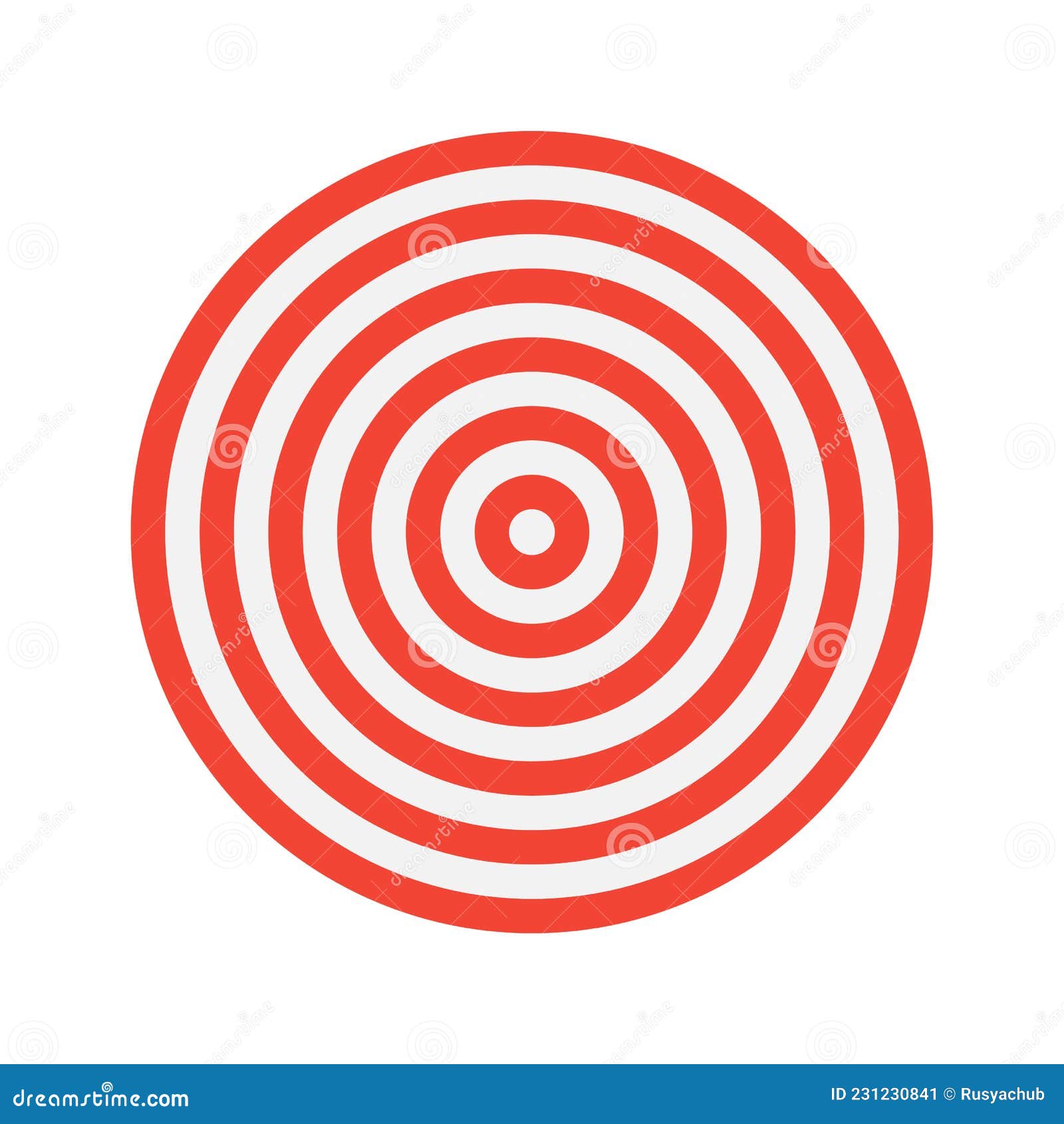 Red and Light Gray Circles Similar To the Target Isolated on a White ...