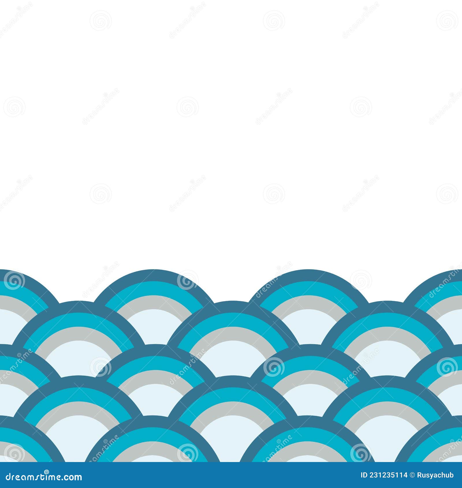 Blue Water and Beautiful Artistic Creative Waves. Stock Vector ...