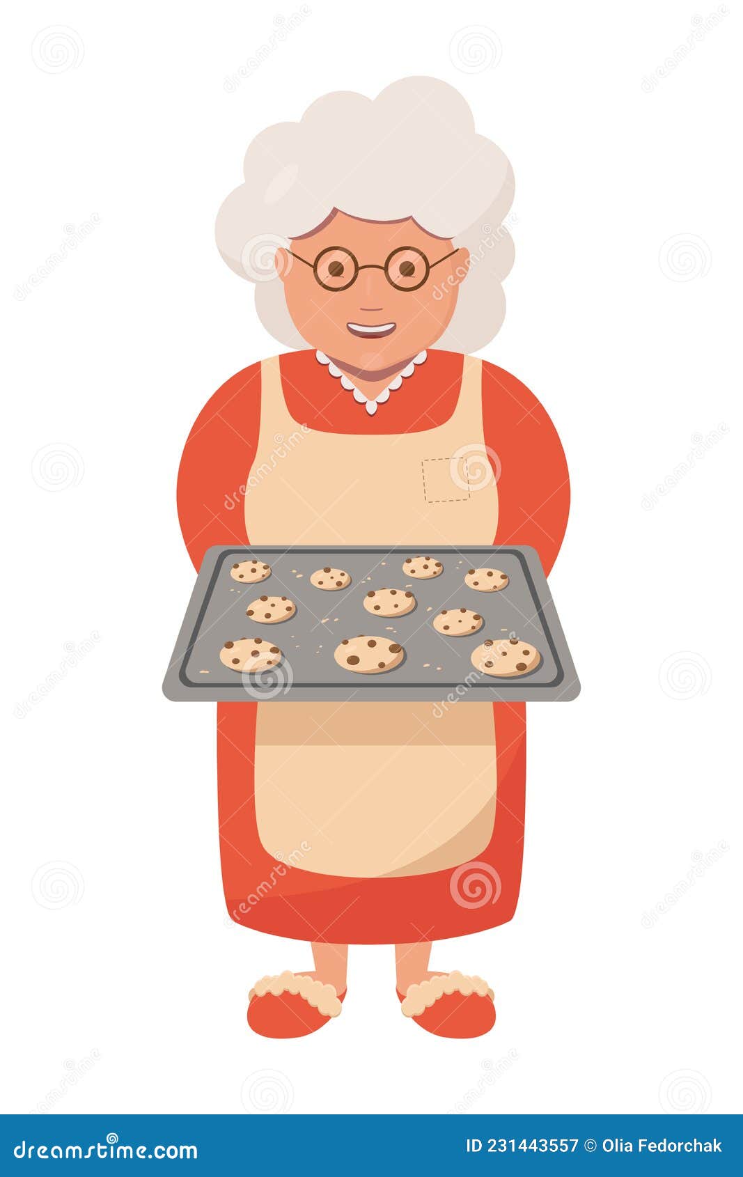 Grandma Cartoon Cooking