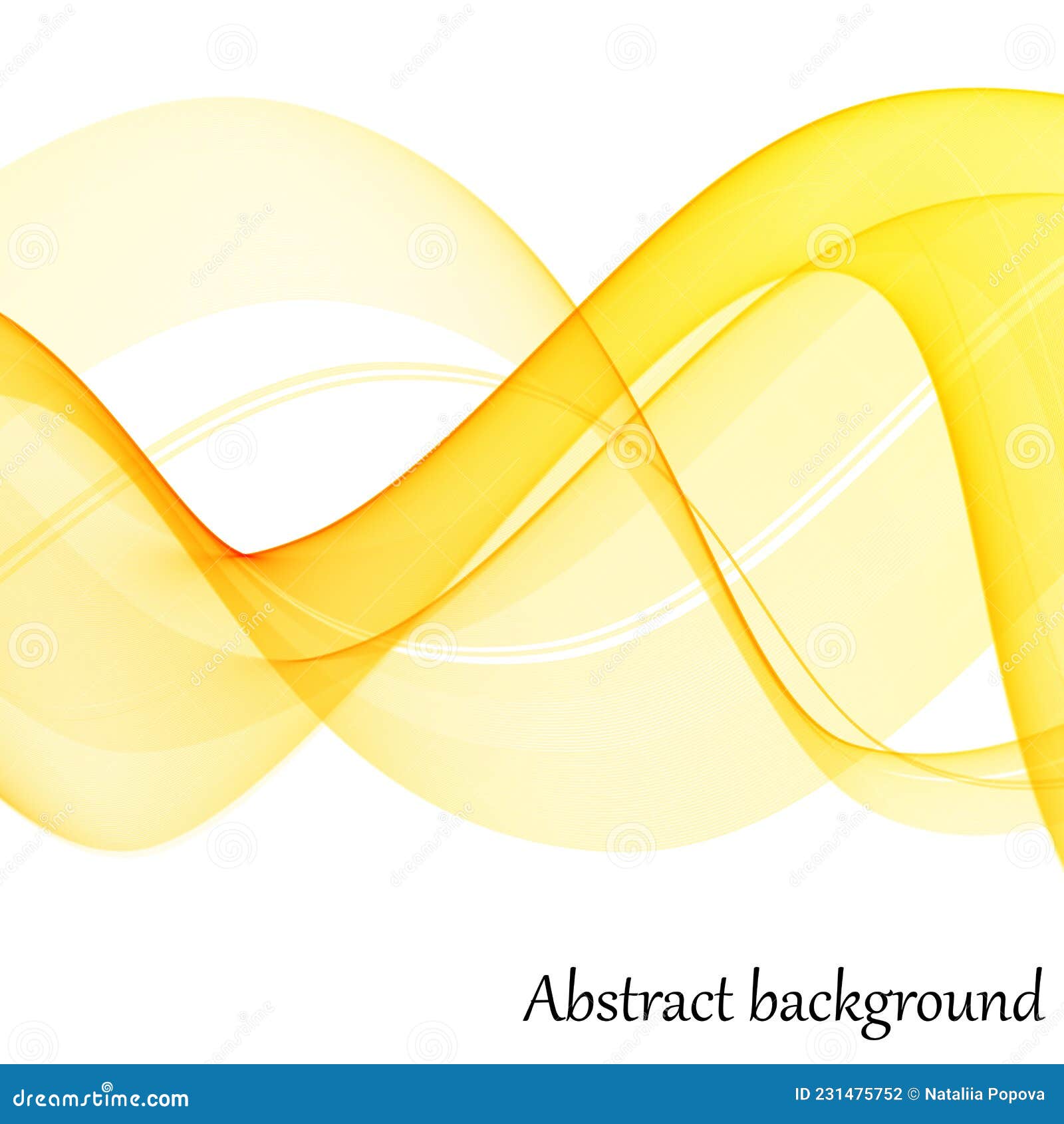 Abstract Yellow Waves on White Background Stock Vector - Illustration ...
