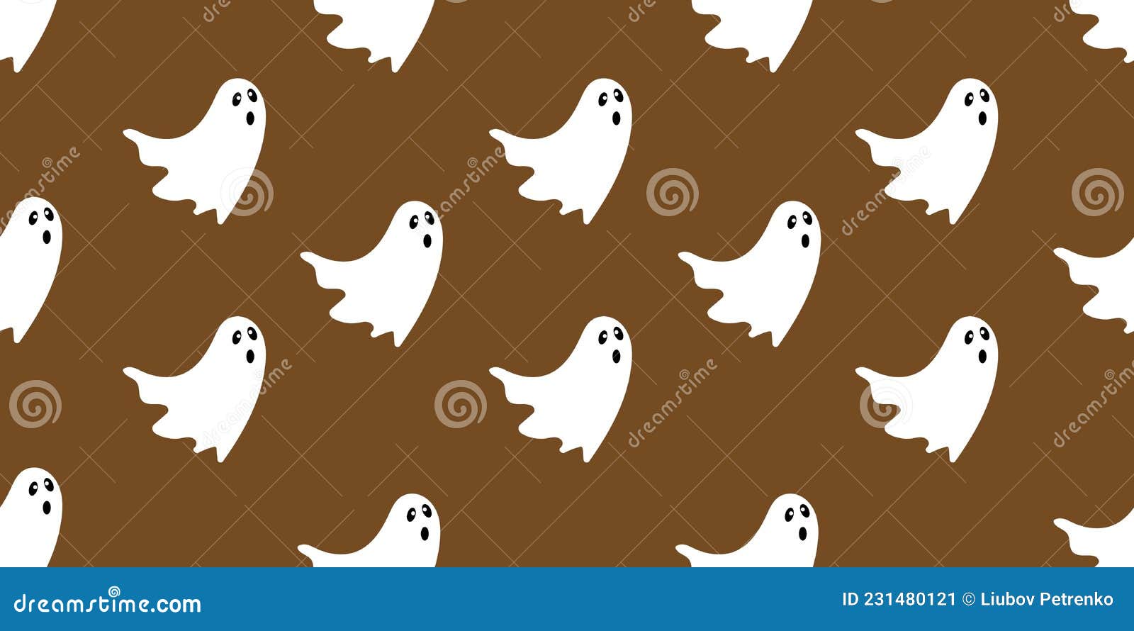 Ghost Halloween Seamless Pattern. Spooky Repeat Wallpaper Stock Vector ...