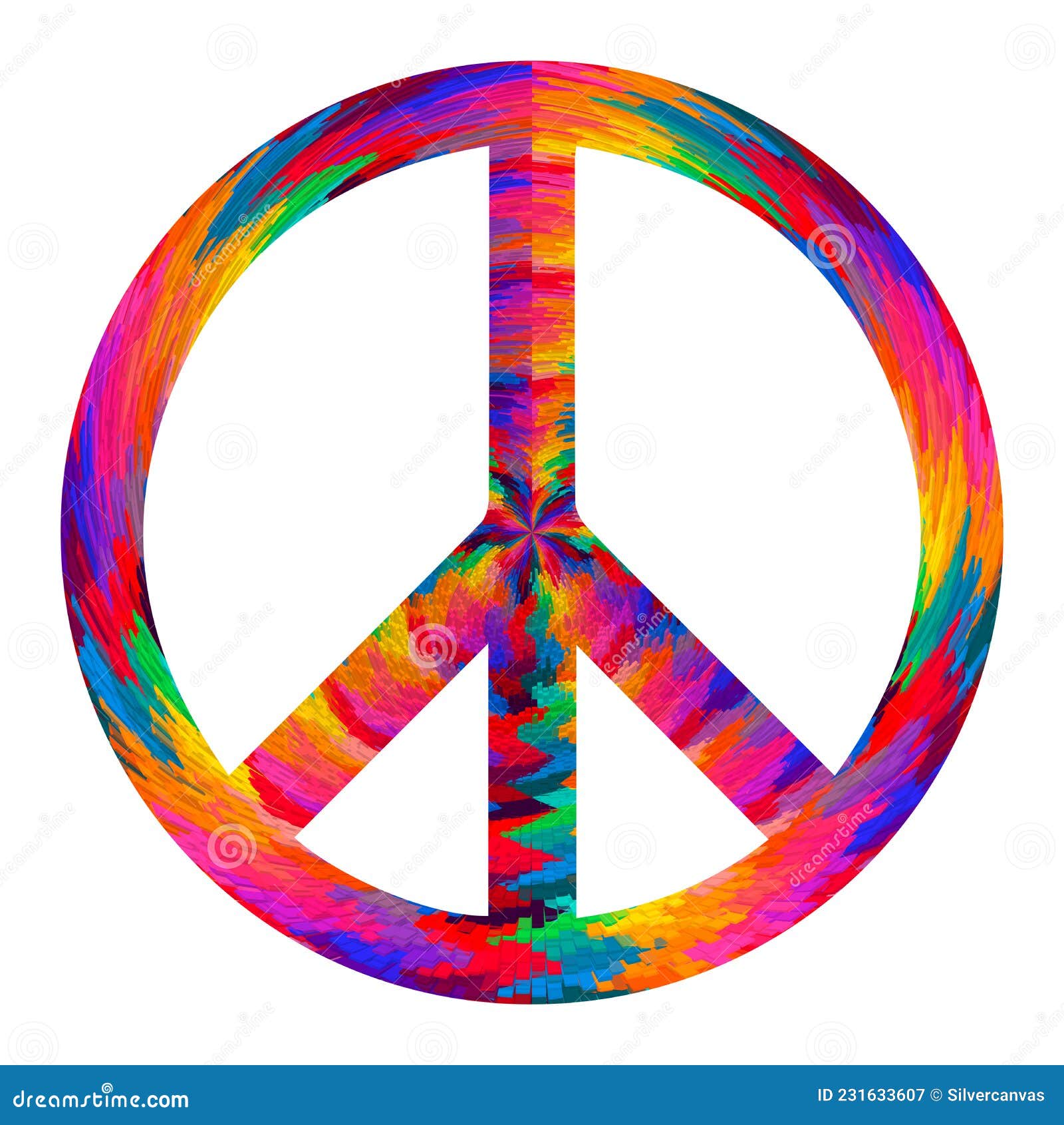 Peace Sign Created With Multicolour Textured Background And Digital ...