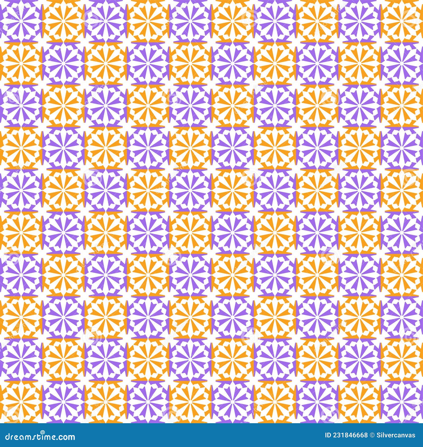 Purple and Light Orange Colour Seamless Pattern Background. Trendy ...