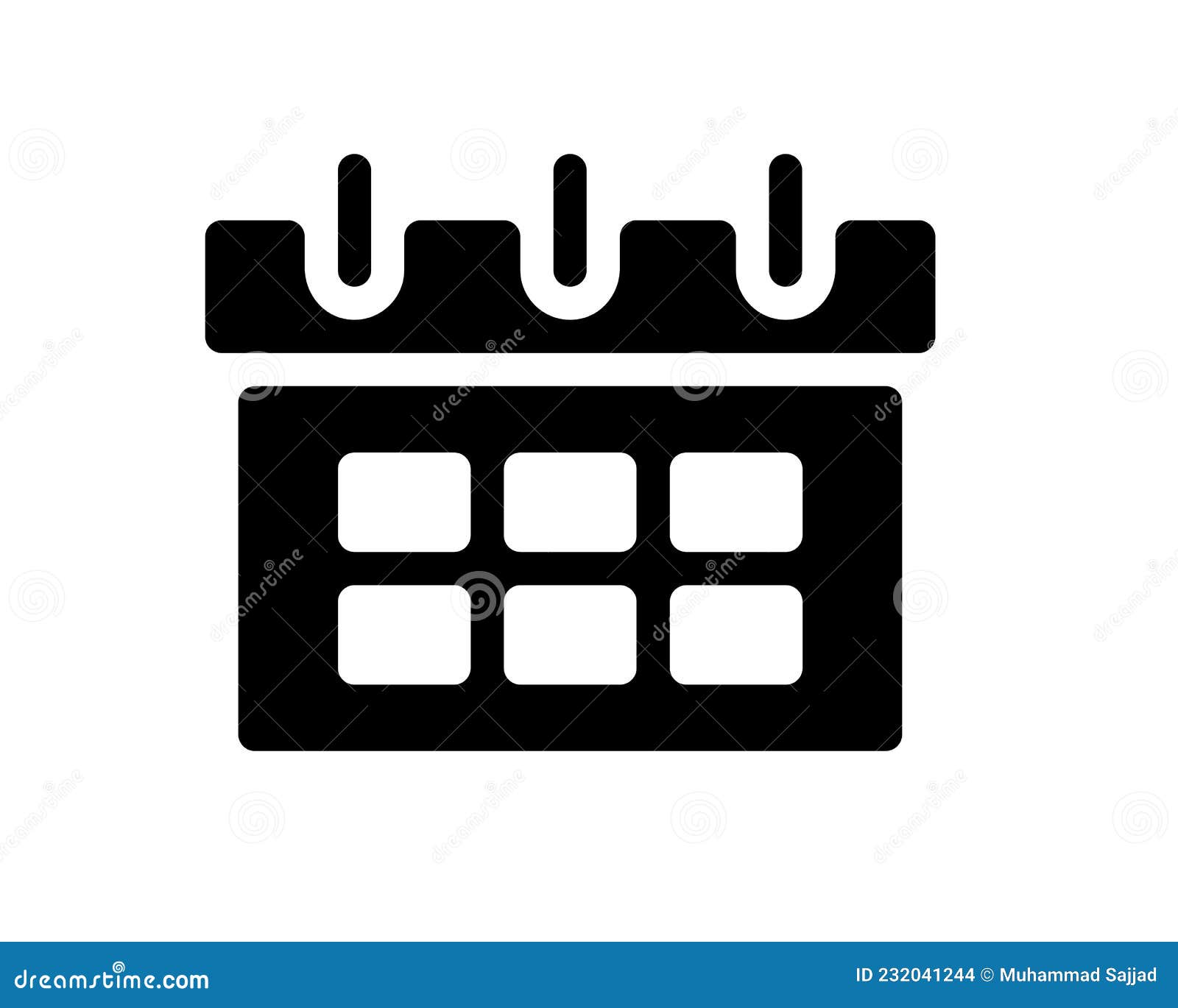 Calender December Month Icon, Flat Calender Symbol Stock Illustration ...