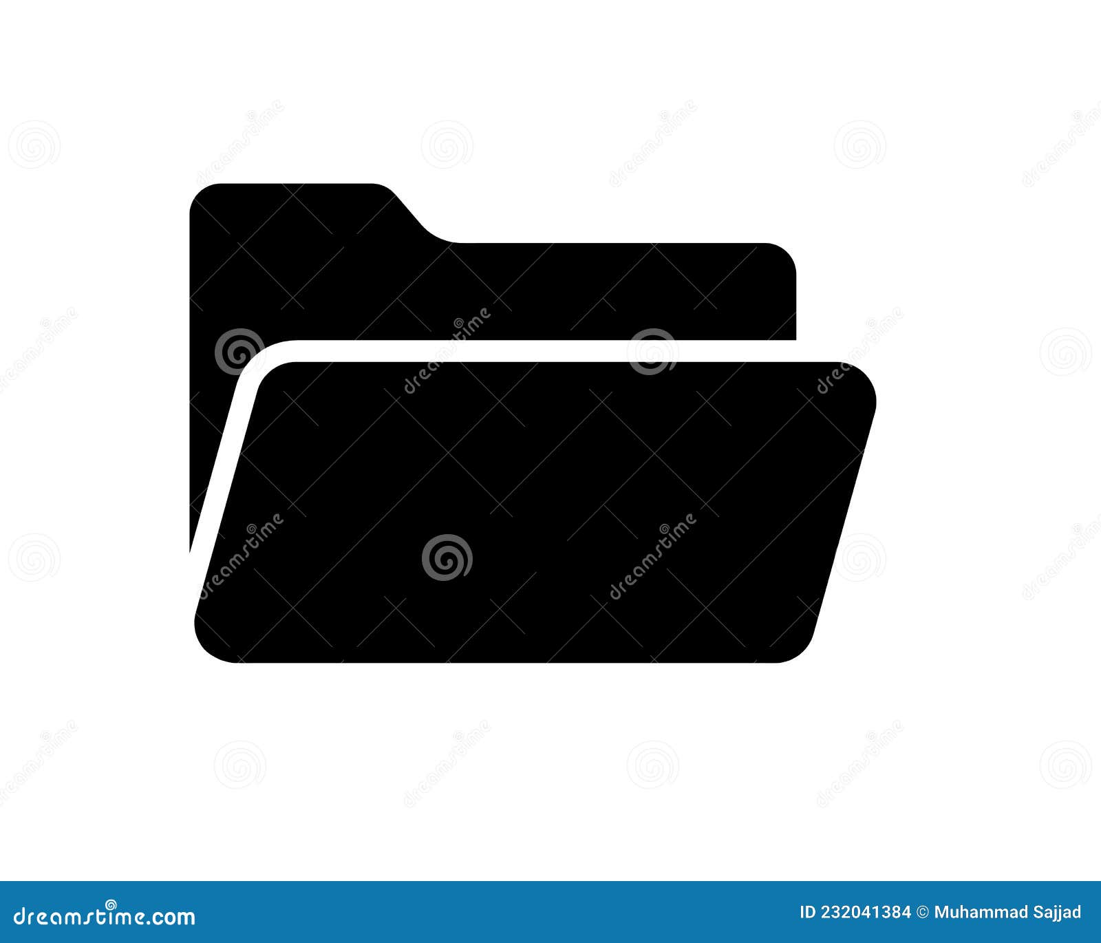 Folder Icon -Vector Computer Folder Logo Stock Illustration ...
