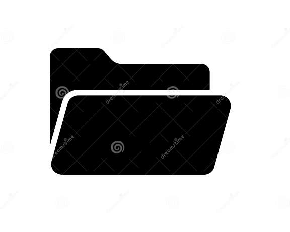 Folder Icon -Vector Computer Folder Logo Stock Illustration ...