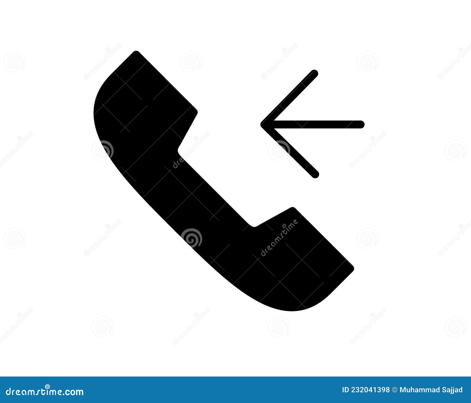 Incoming Call Icon Call Receiving Symbol Stock Illustration ...