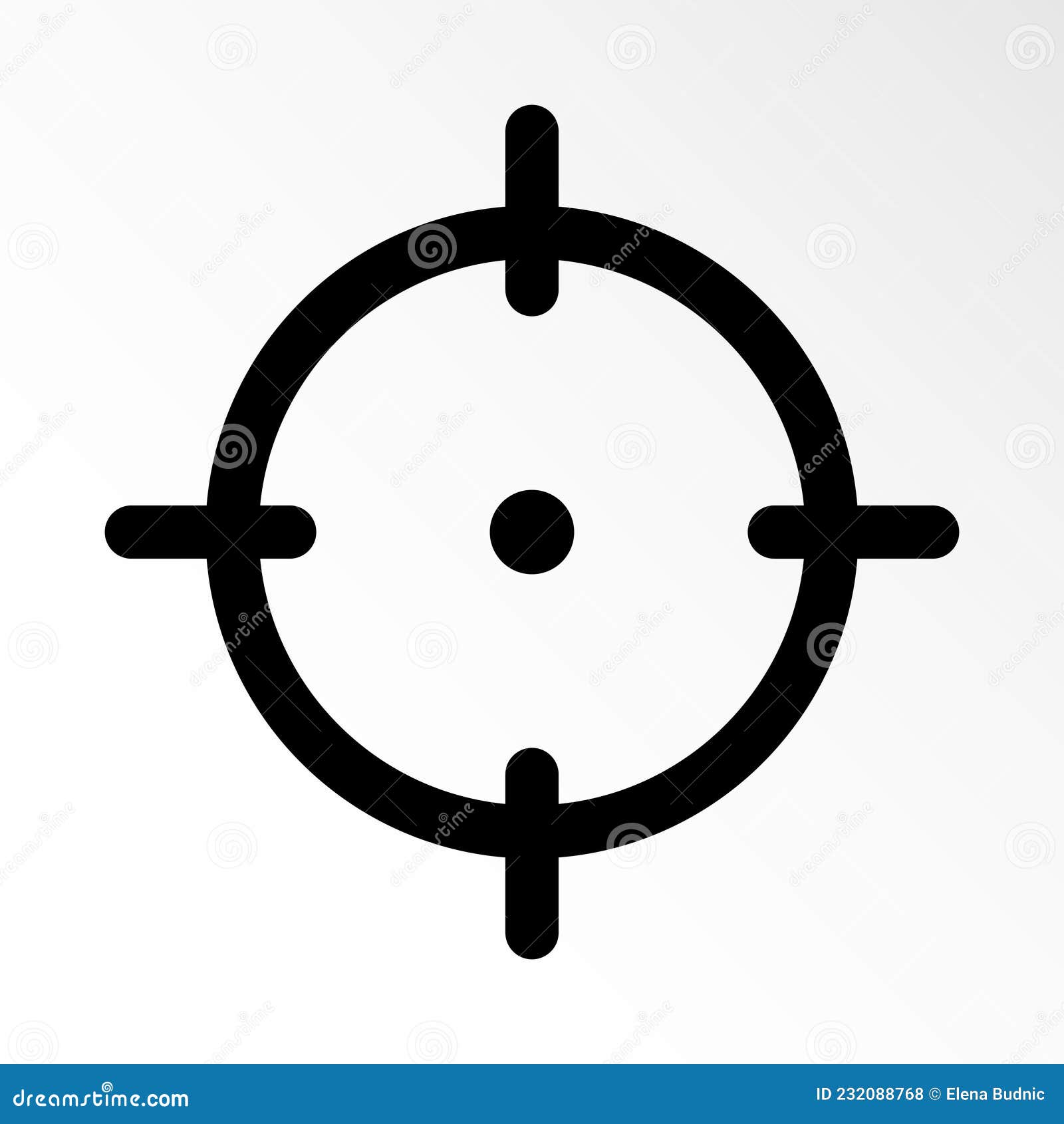 Web Black Target Icon Flat. Illustration Isolated Vector Sign Symbol ...