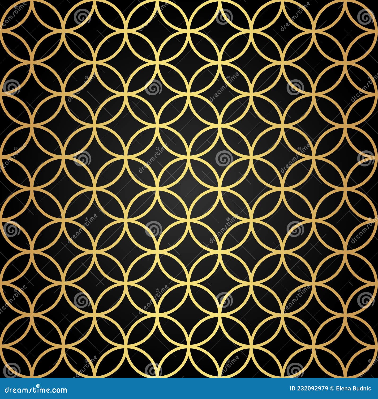 Web Golden Seamless Ornamental Pattern on Black Stock Vector ...
