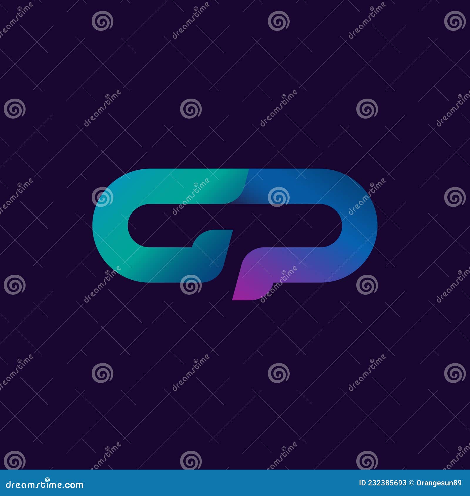 G And P Letters Corporate Symbol Gradient Sport Dynamic Logo Design ...