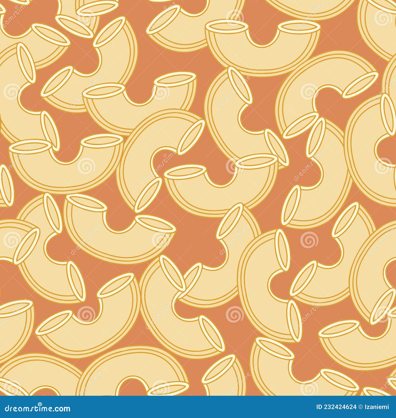Seamless Pattern with Macaroni - Vector Illustration Stock Vector ...