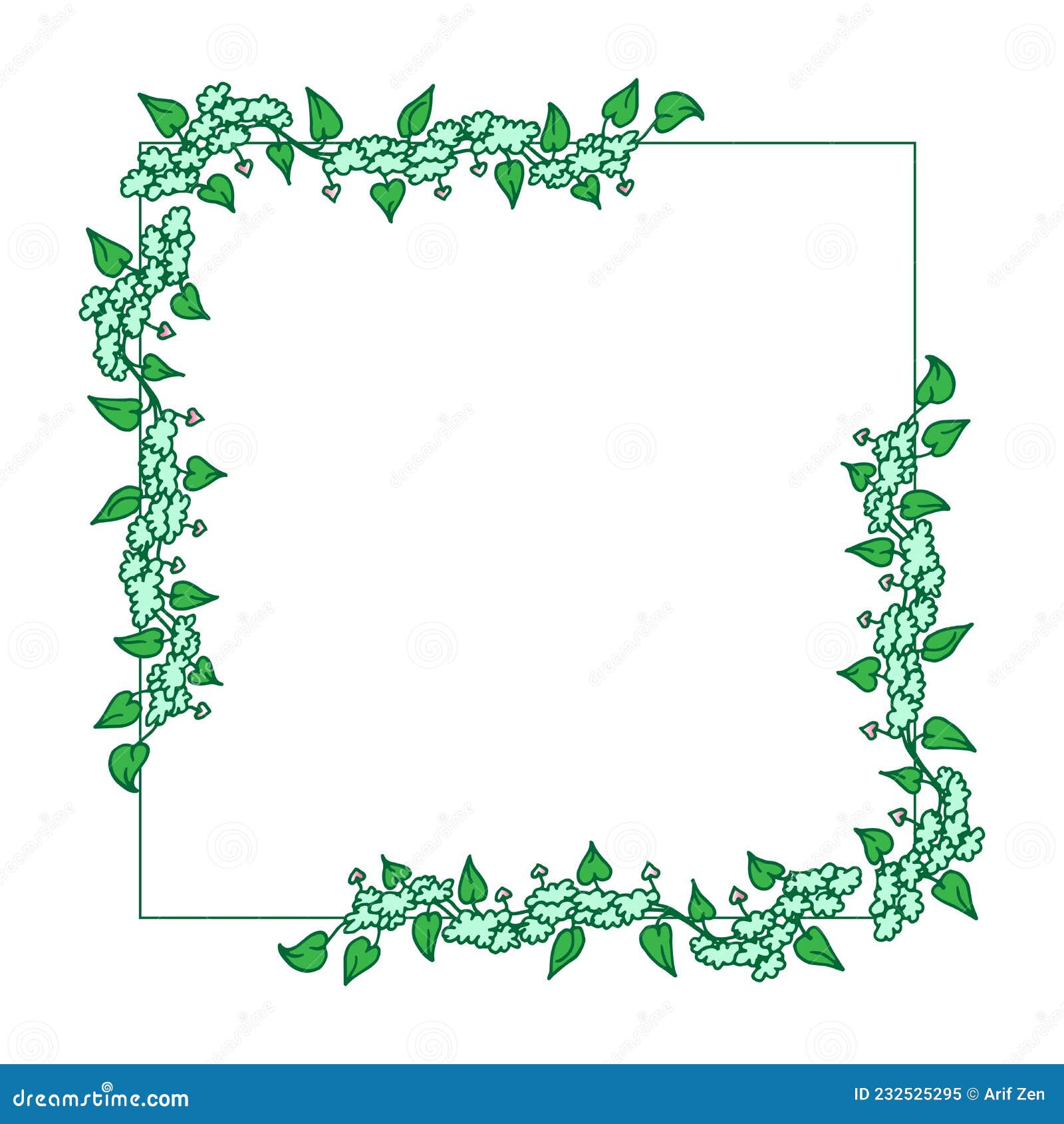 Green Leaf Corner Border