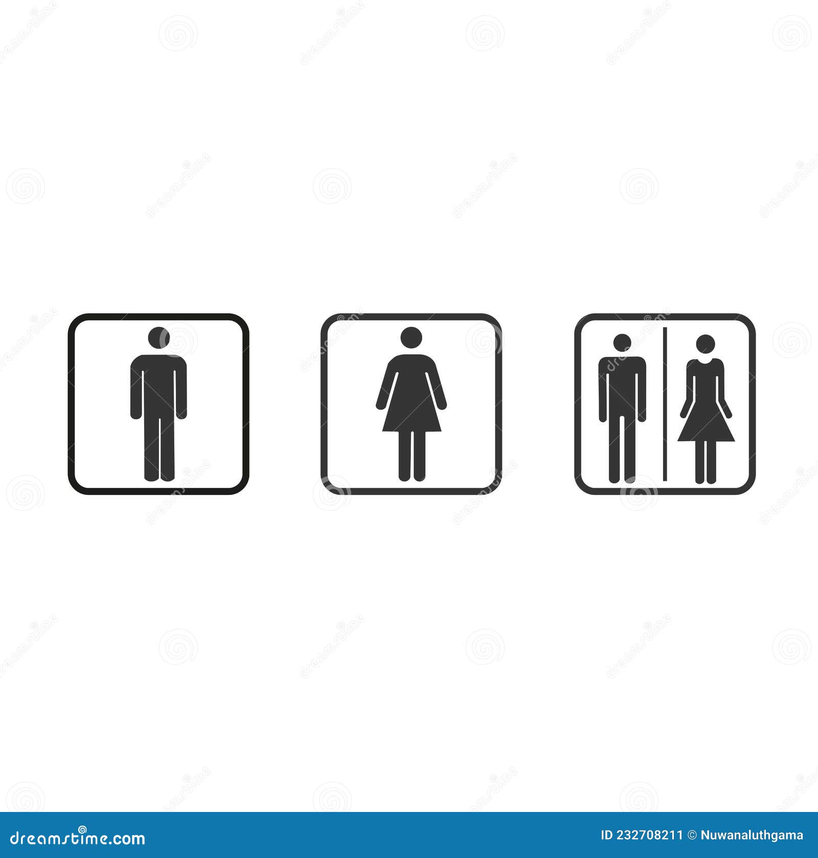 Men and Women Sign, Gender Signs, Male Female Symbols Stock Vector ...