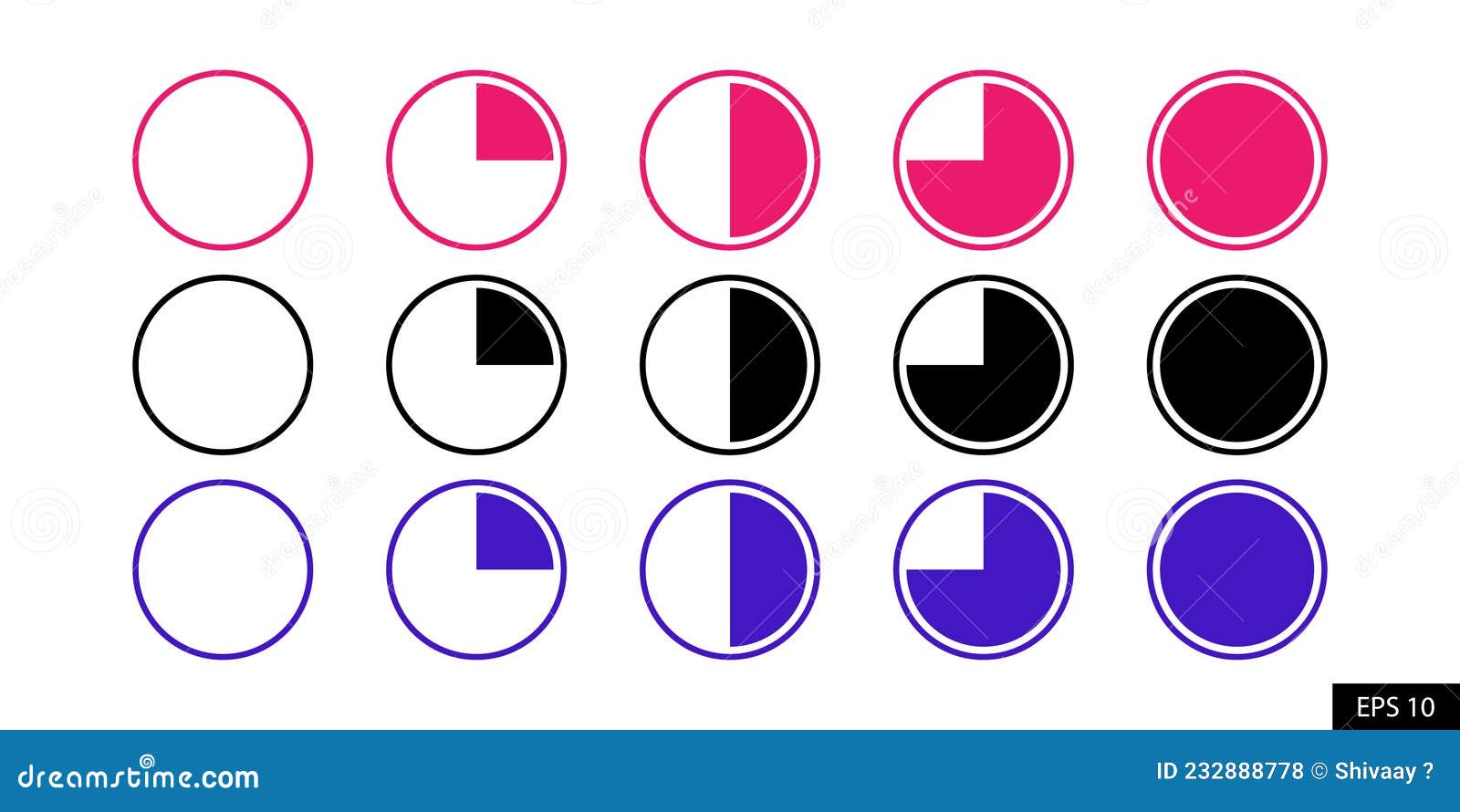 Time Progression / Time Range Icon Vector Illustration | CartoonDealer ...