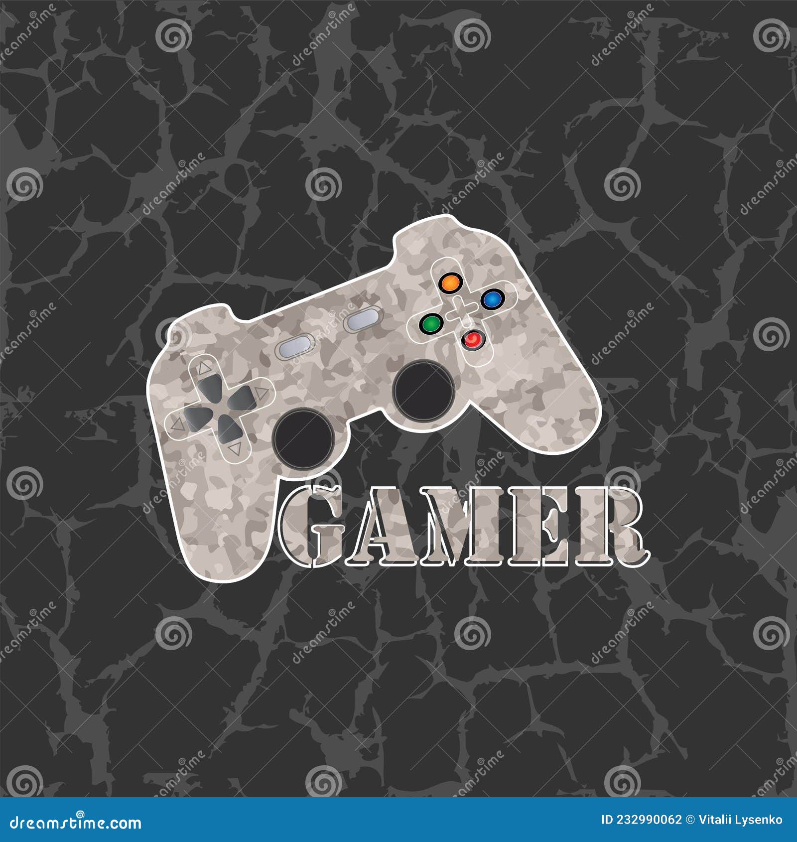 Vector Set Of Gamer Themed Controllers And Headphones And Gamer Kids ...