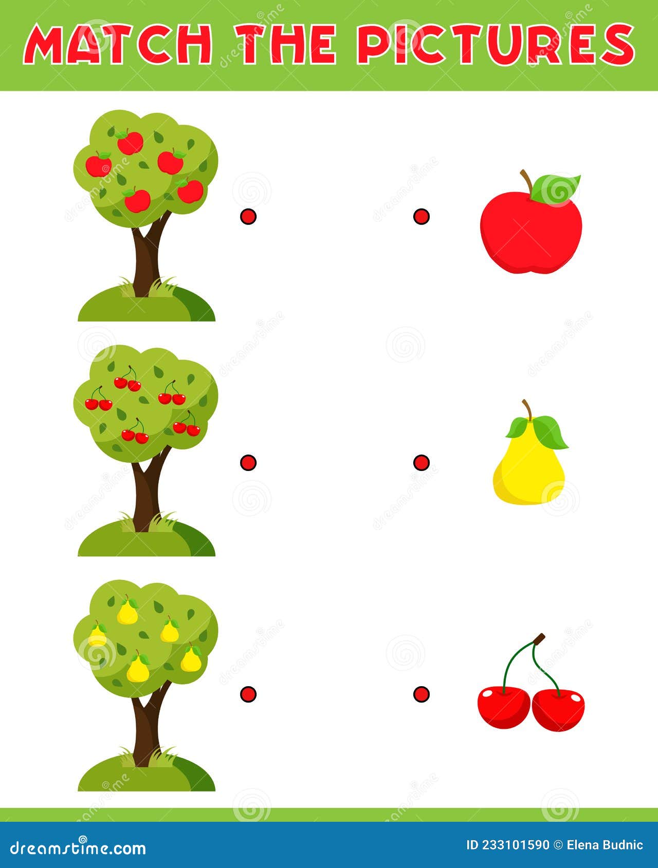 Matching Game, Education Game for Children. Puzzle for Kids. Match the ...