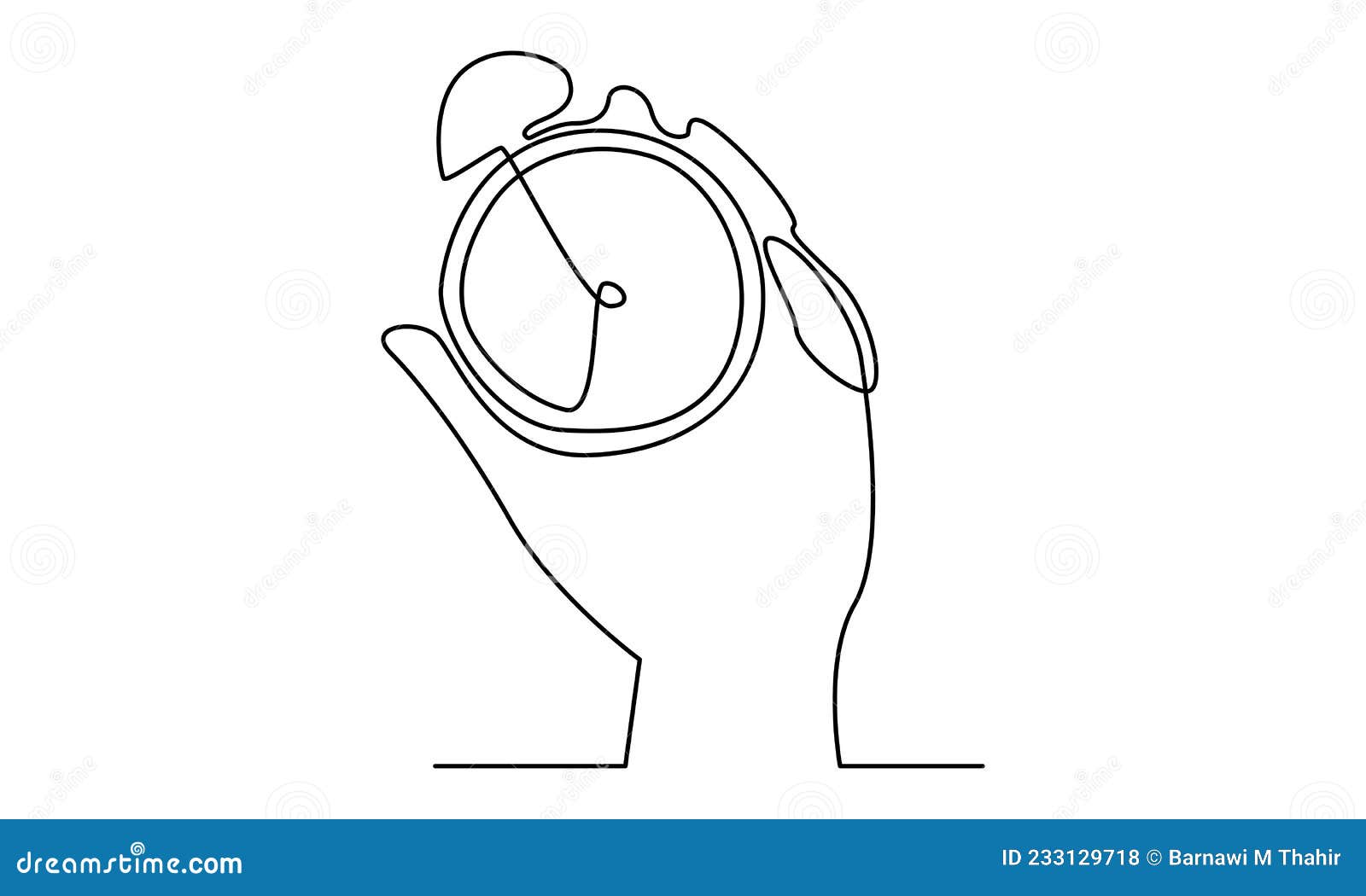 Continue Line of Hand Holding Clock Time, Start, Urgency and Deadline ...