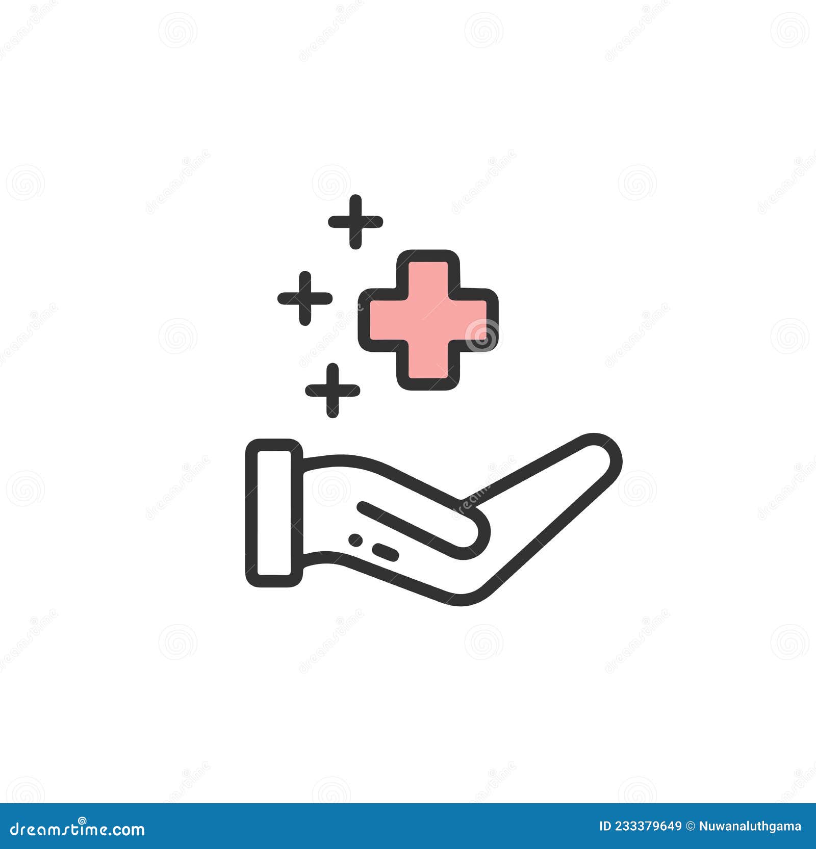 Hand with Plus Icon, Value, Hand, Plus Vector Icon Stock Illustration ...