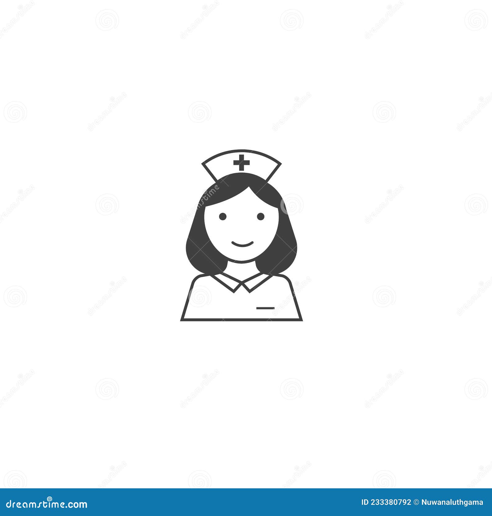 Modern Style Nurse Vector Icon Stock Vector - Illustration of medical ...
