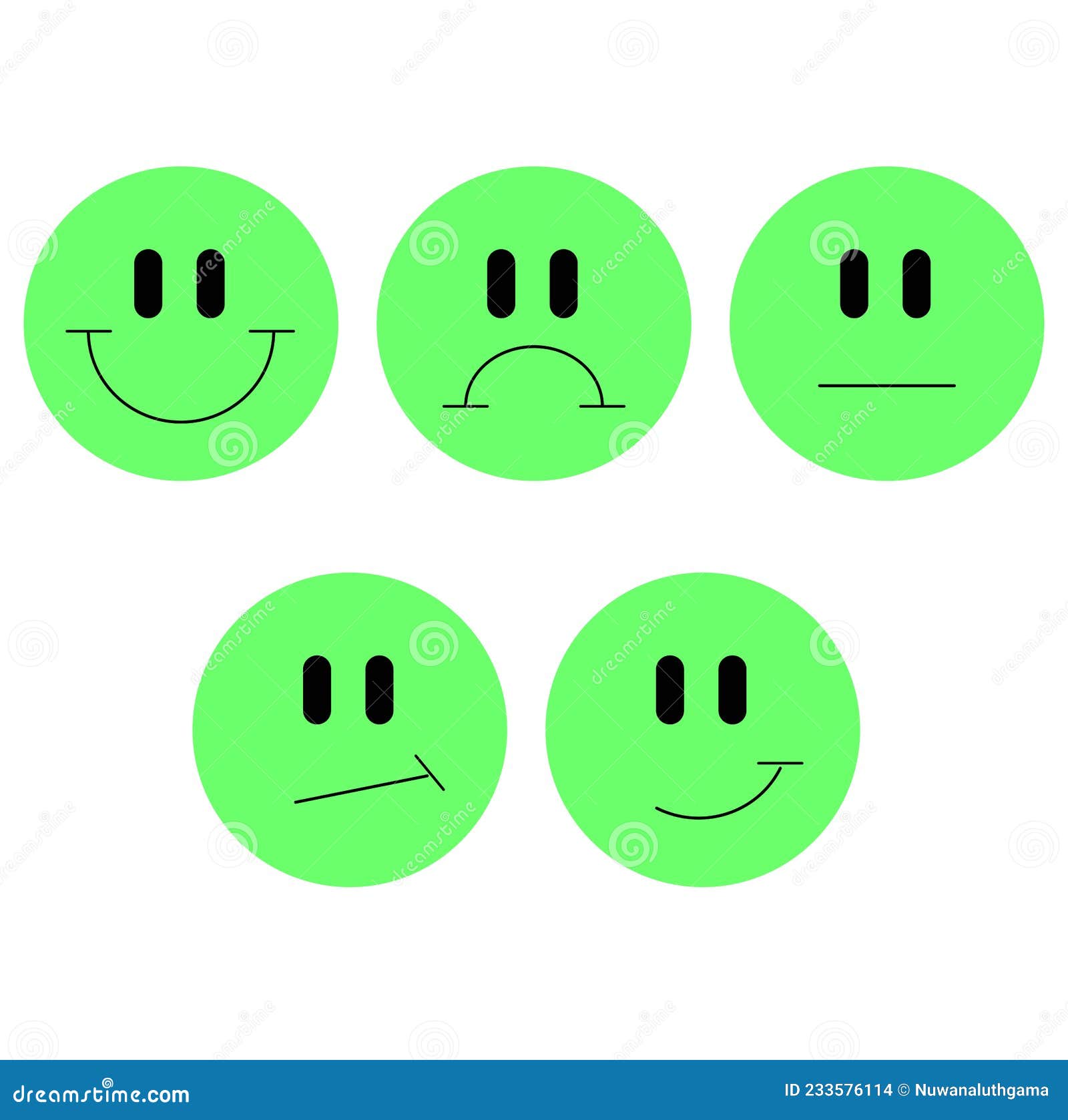 Simple Emoji, Facial Expressions, Emoji Faces Vector Icon ...