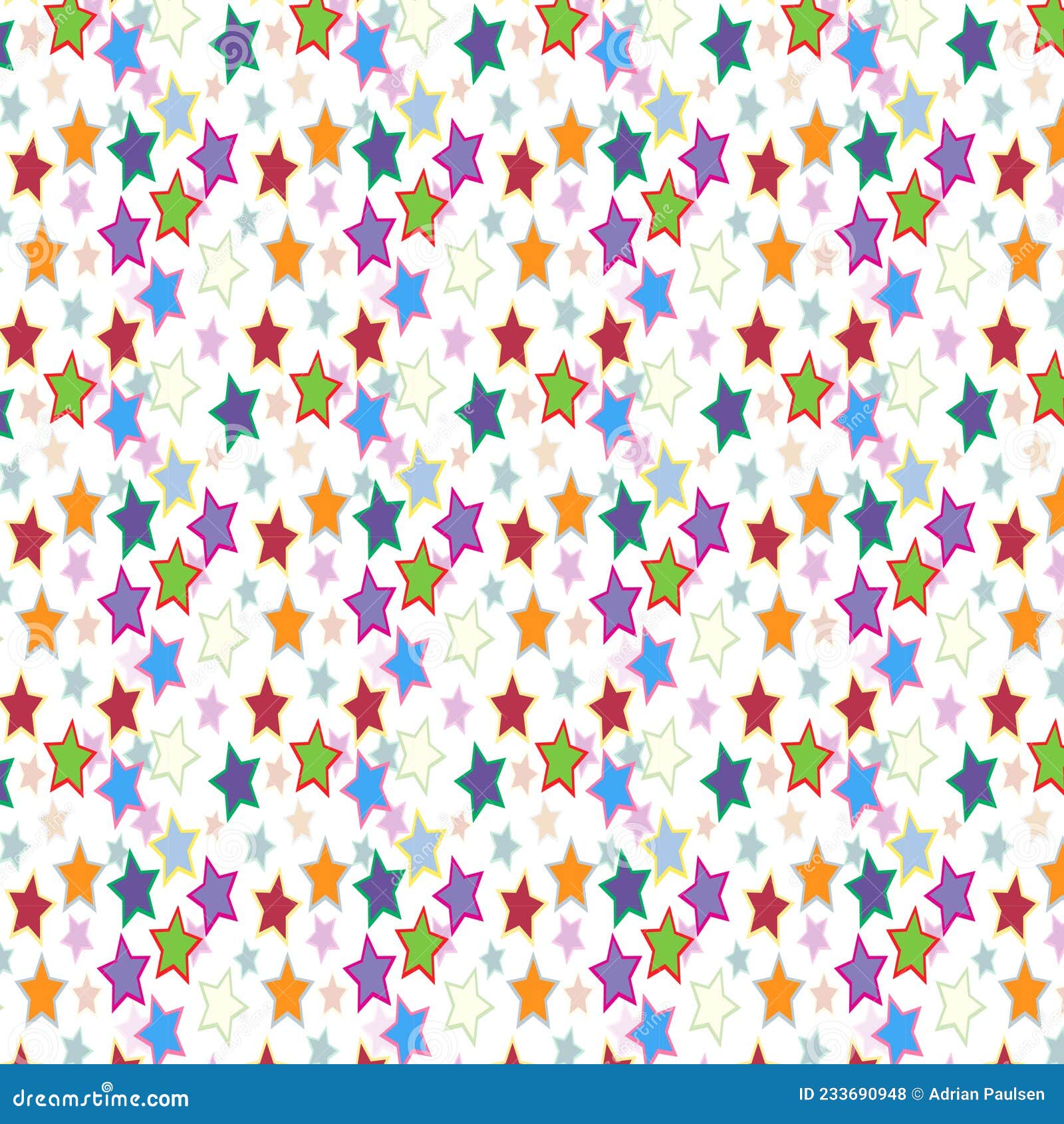 Star Repeating Pattern Multicoloured Stock Illustration - Illustration ...