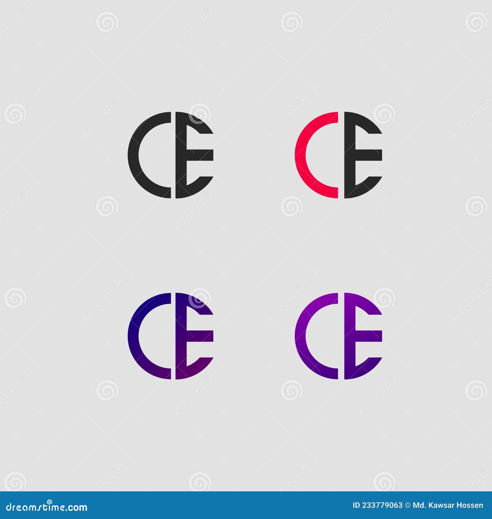 CE Initial Letter Logo Vector Template | Creative Modern Monogram ...