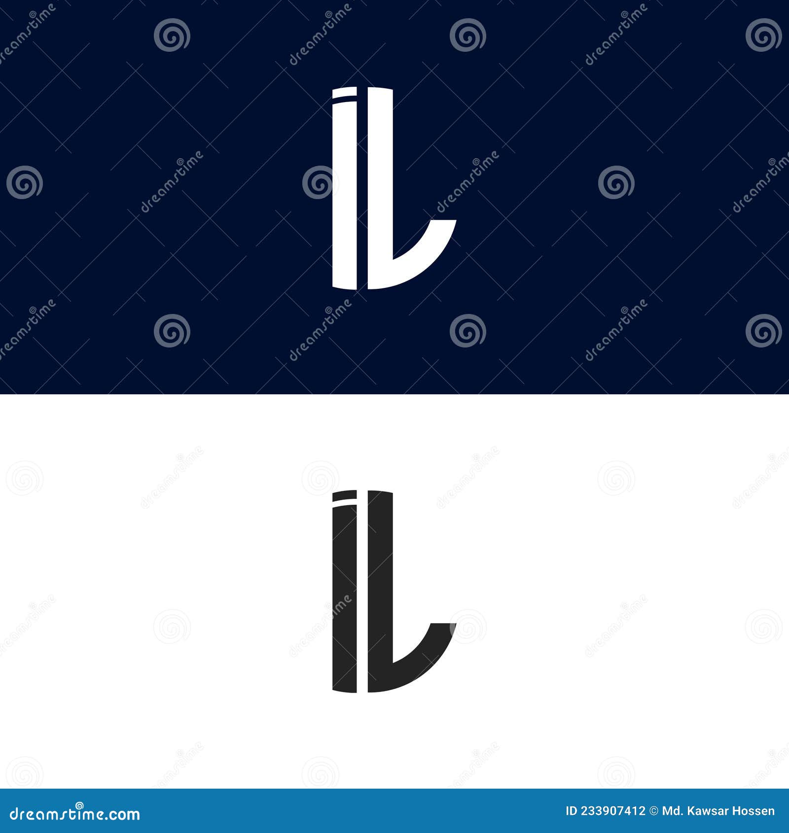IL Initial Letter Logo Vector Template | Creative Modern Monogram ...