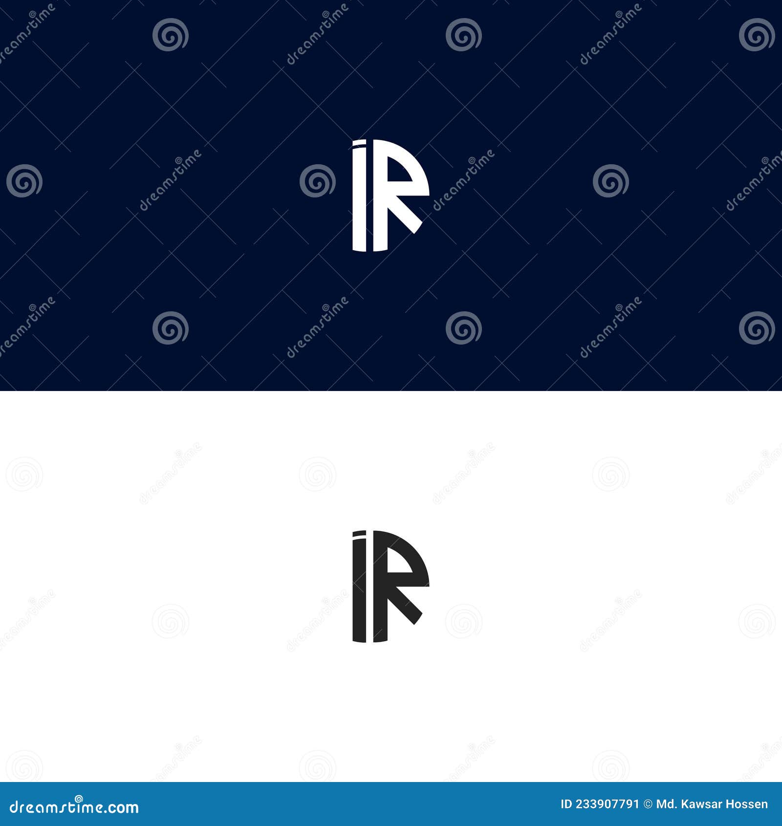 IR Initial Letter Logo Vector Template Stock Vector - Illustration of ...