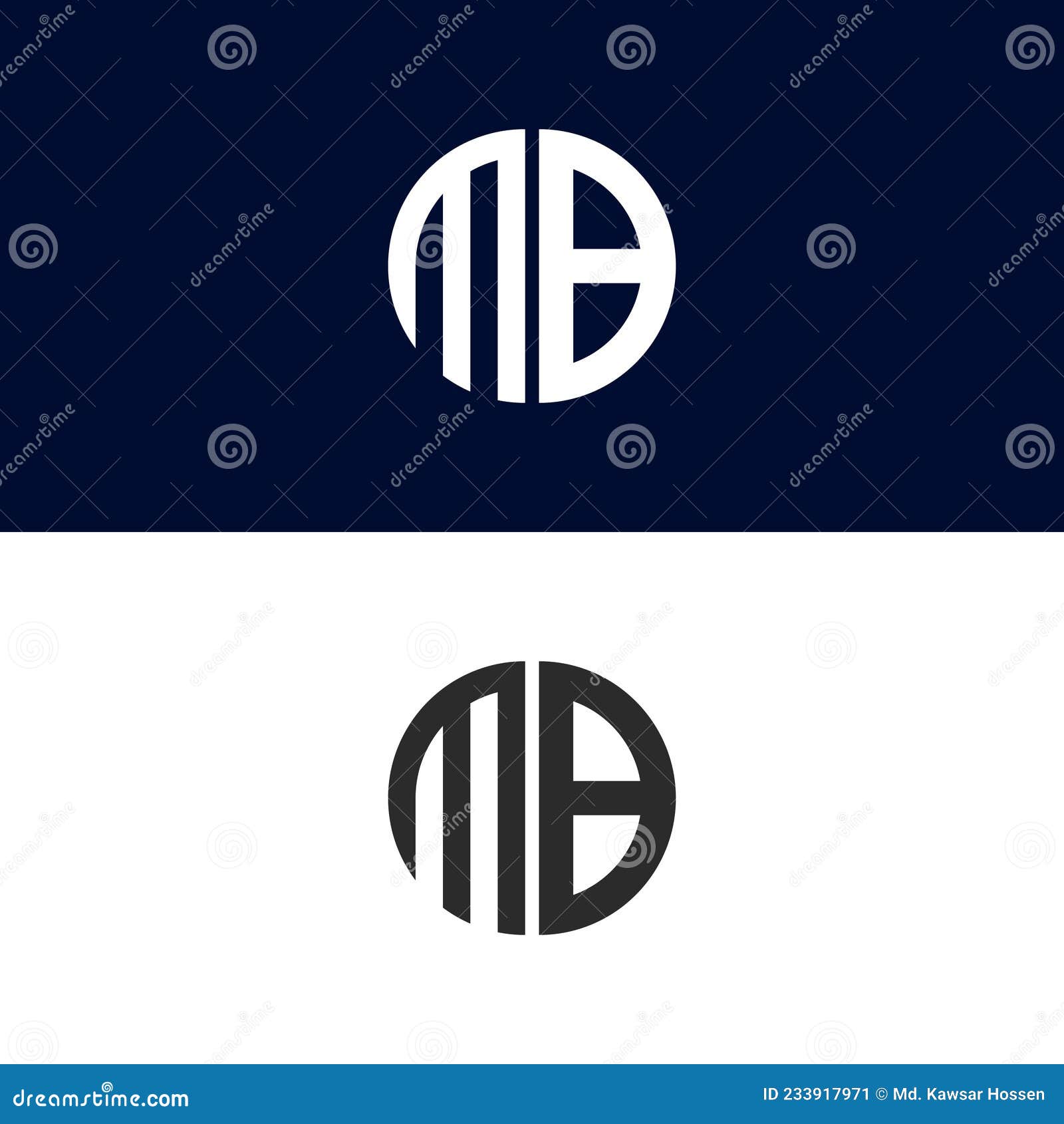 MB Initial Letter Logo Vector Template | Creative Modern Monogram ...