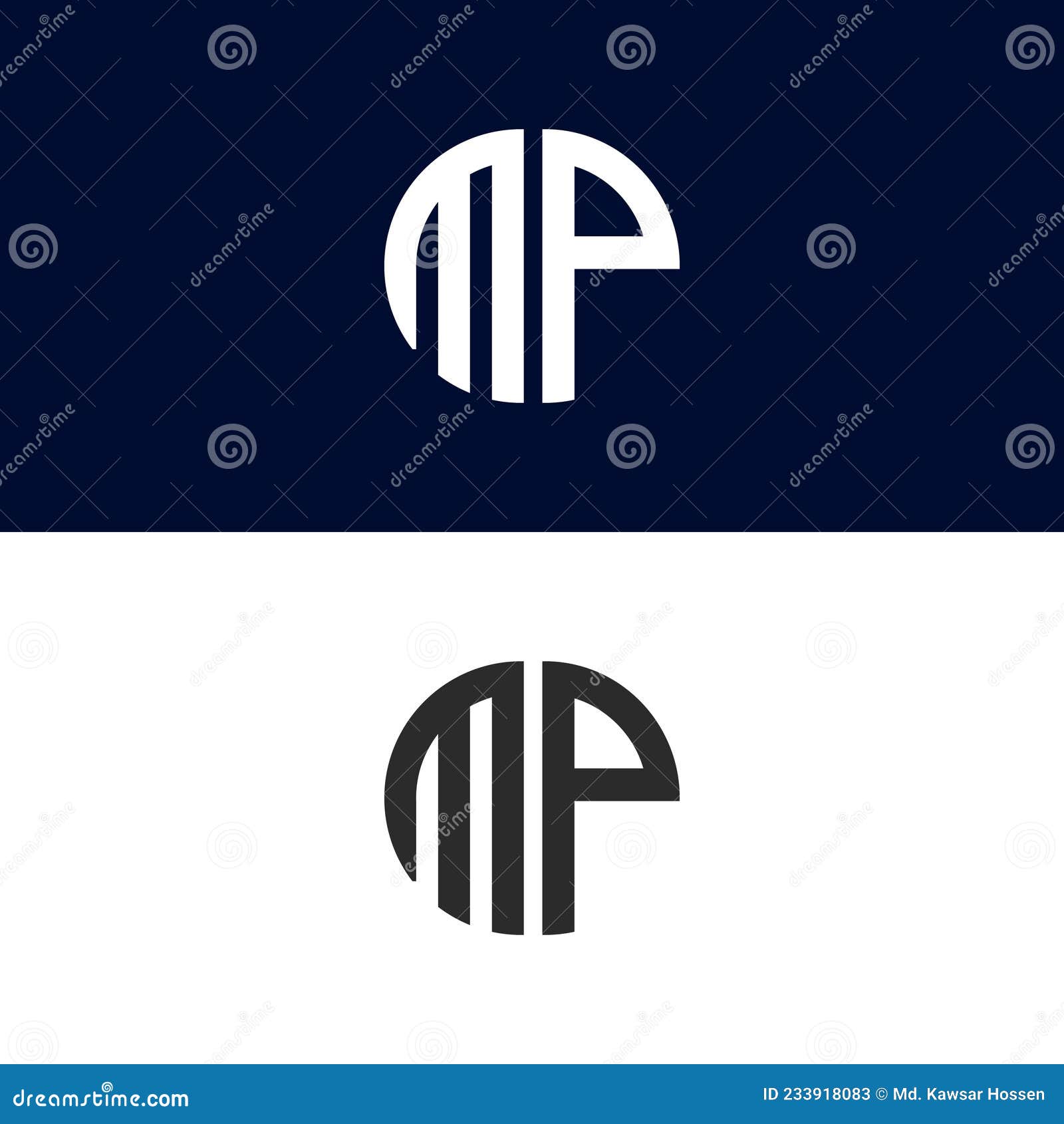 MP Initial Letter Logo Vector Template | Creative Modern Monogram ...